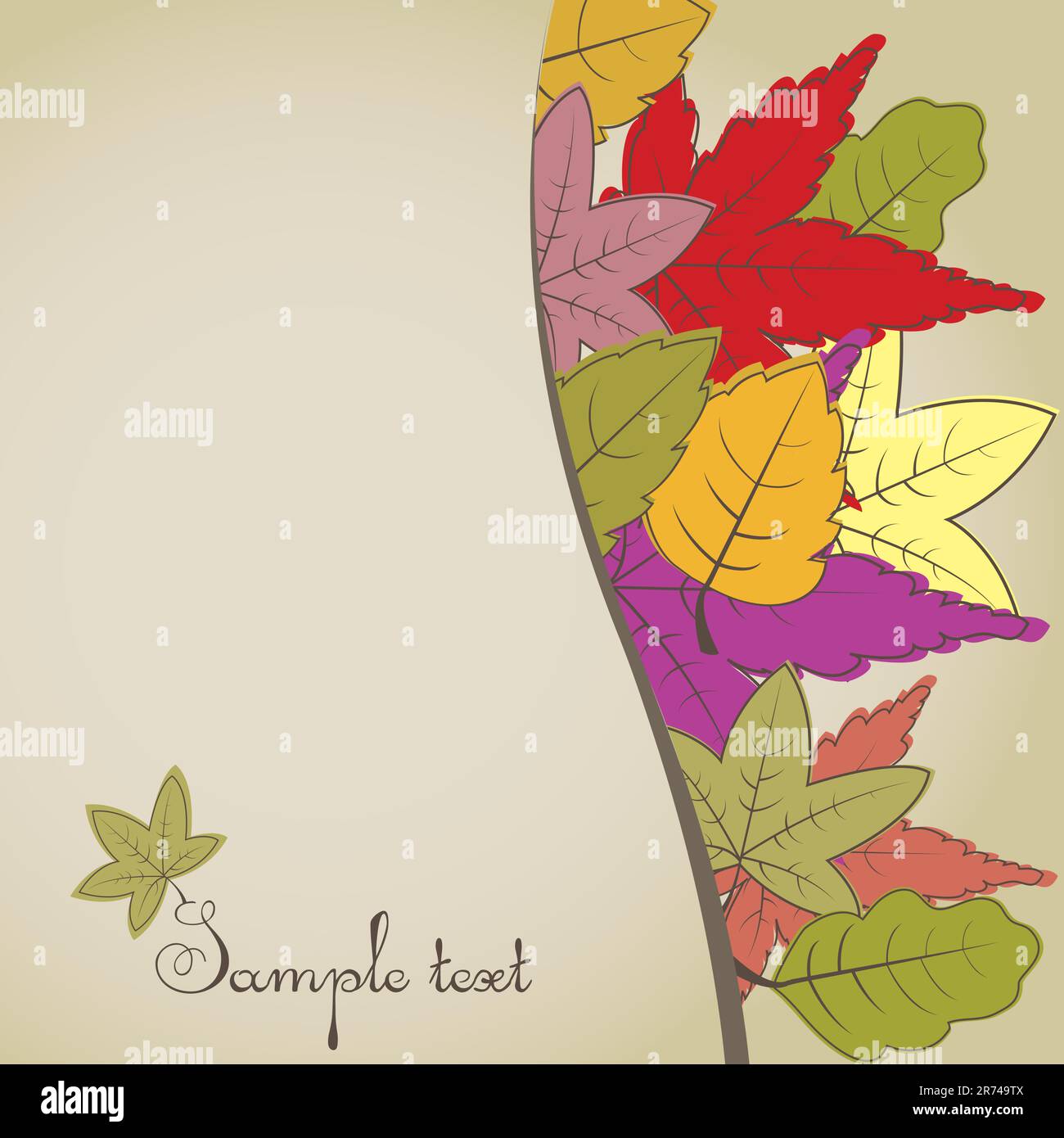 Brown autumn background.Vector illustration Stock Vector Image & Art ...