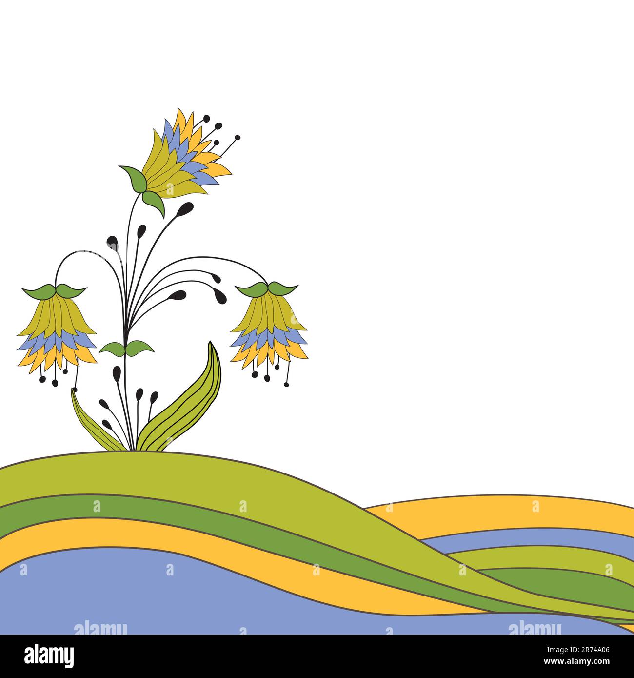 Colourful Spring flowers background. Vector illustration Stock Vector ...