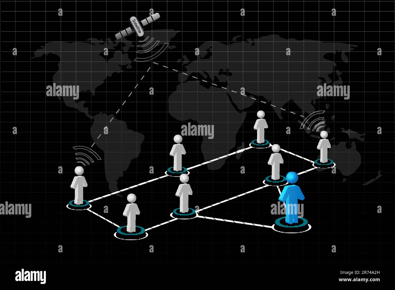 illustration of global networking on white background Stock Vector ...