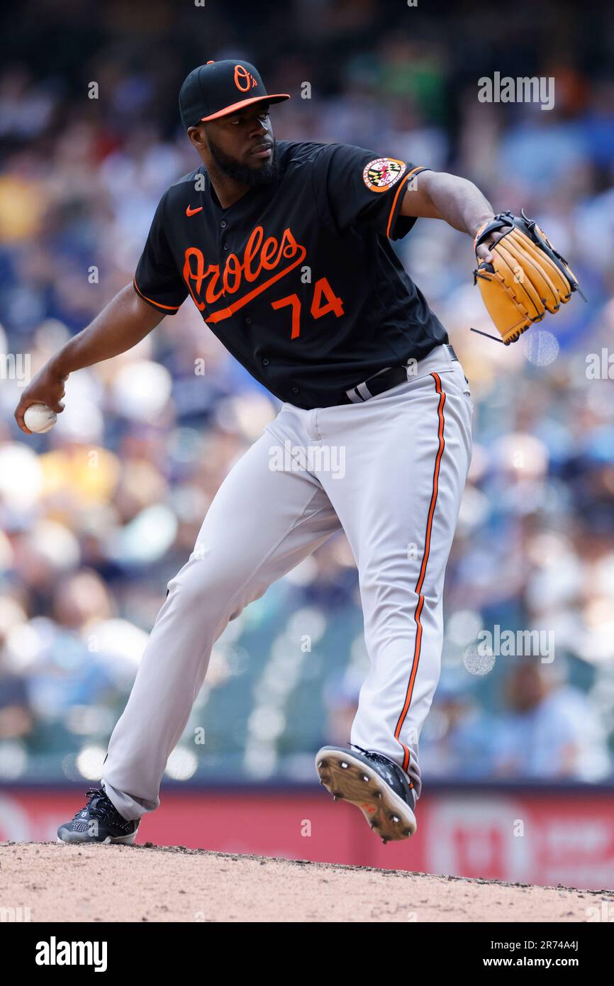 MILWAUKEE, WI - JUNE 08: Baltimore Orioles relief pitcher Felix ...