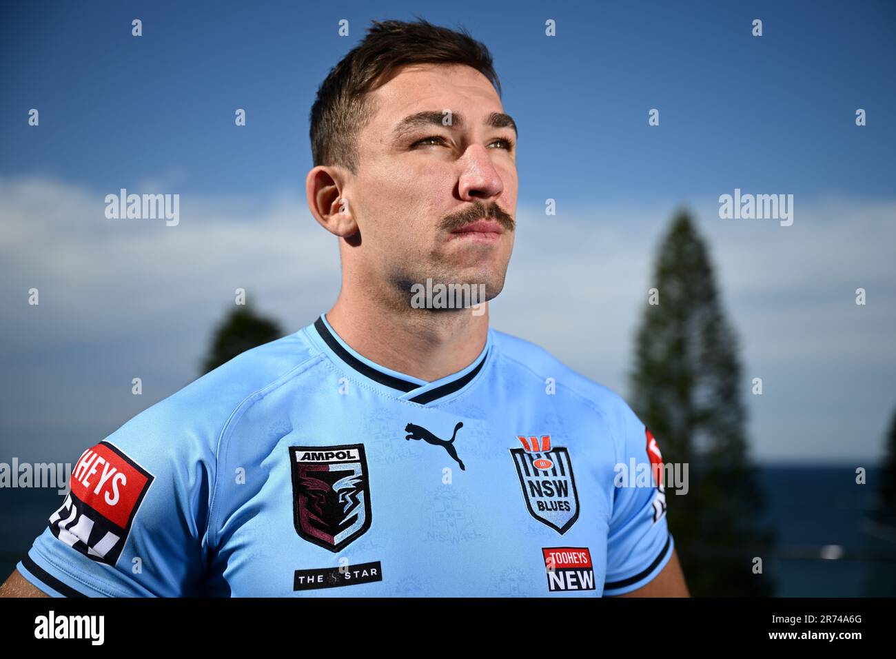 Reece Robson poses for photographs during a NSW Blues State of Origin ...
