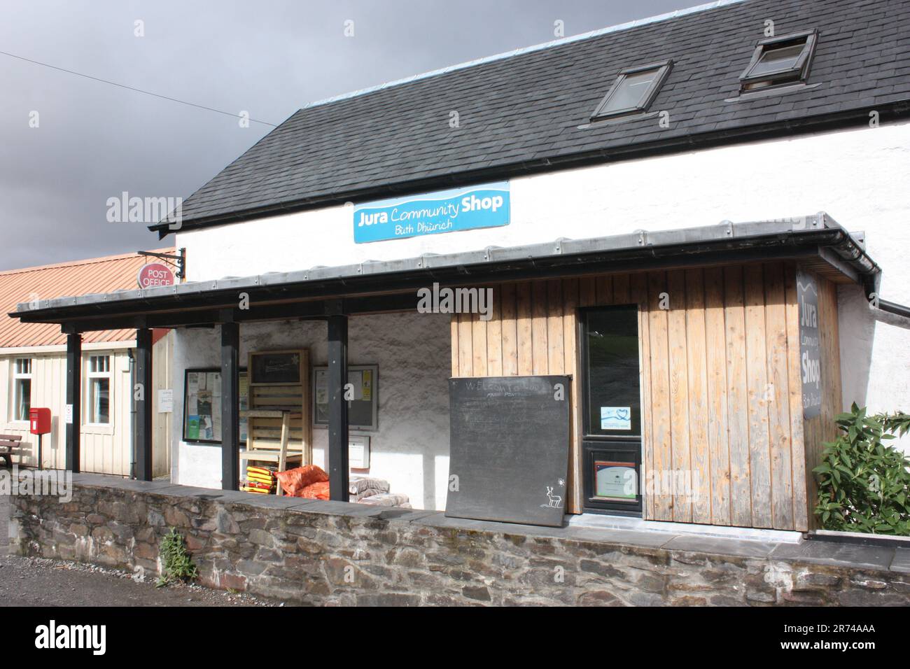 The community shop in the village of Craighouse, Isle of Jura, Argyll ...