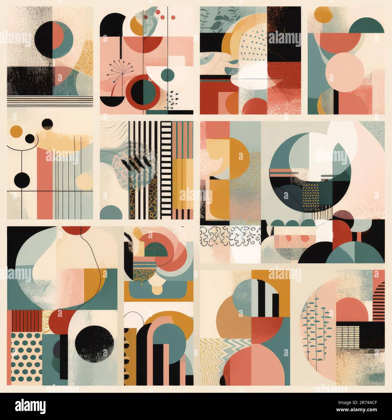 Modernist collages that combine different visual elements. Can be used ...