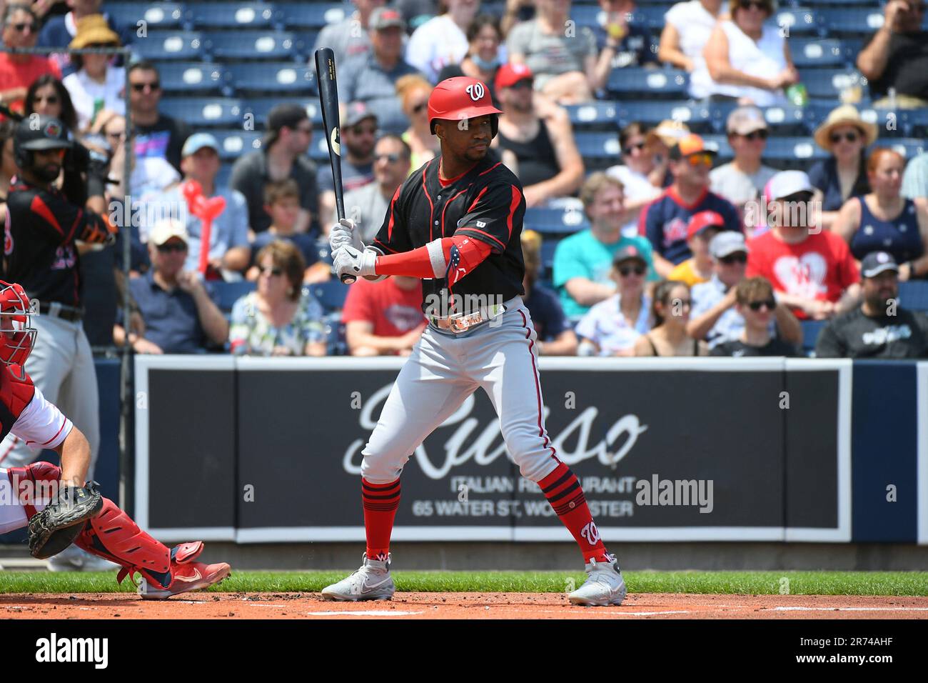 WORCESTER, MA - JUNE 11: Rochester Red Wings outfielder Victor Robles ...
