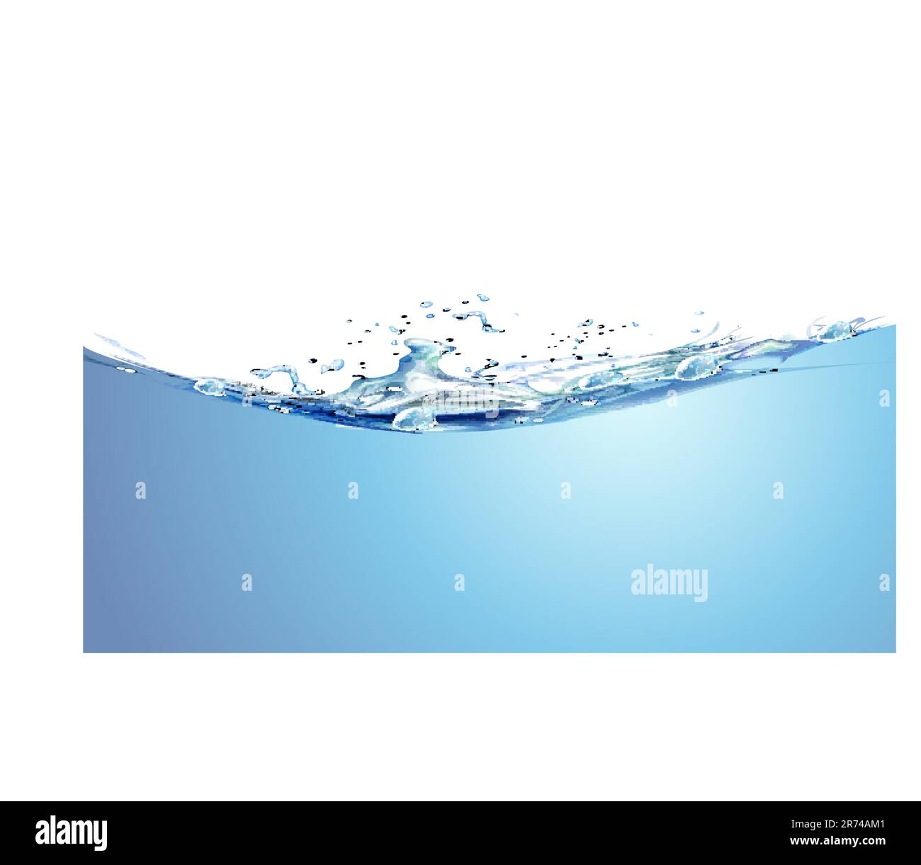 illustration of splash of water on isolated background Stock Vector ...
