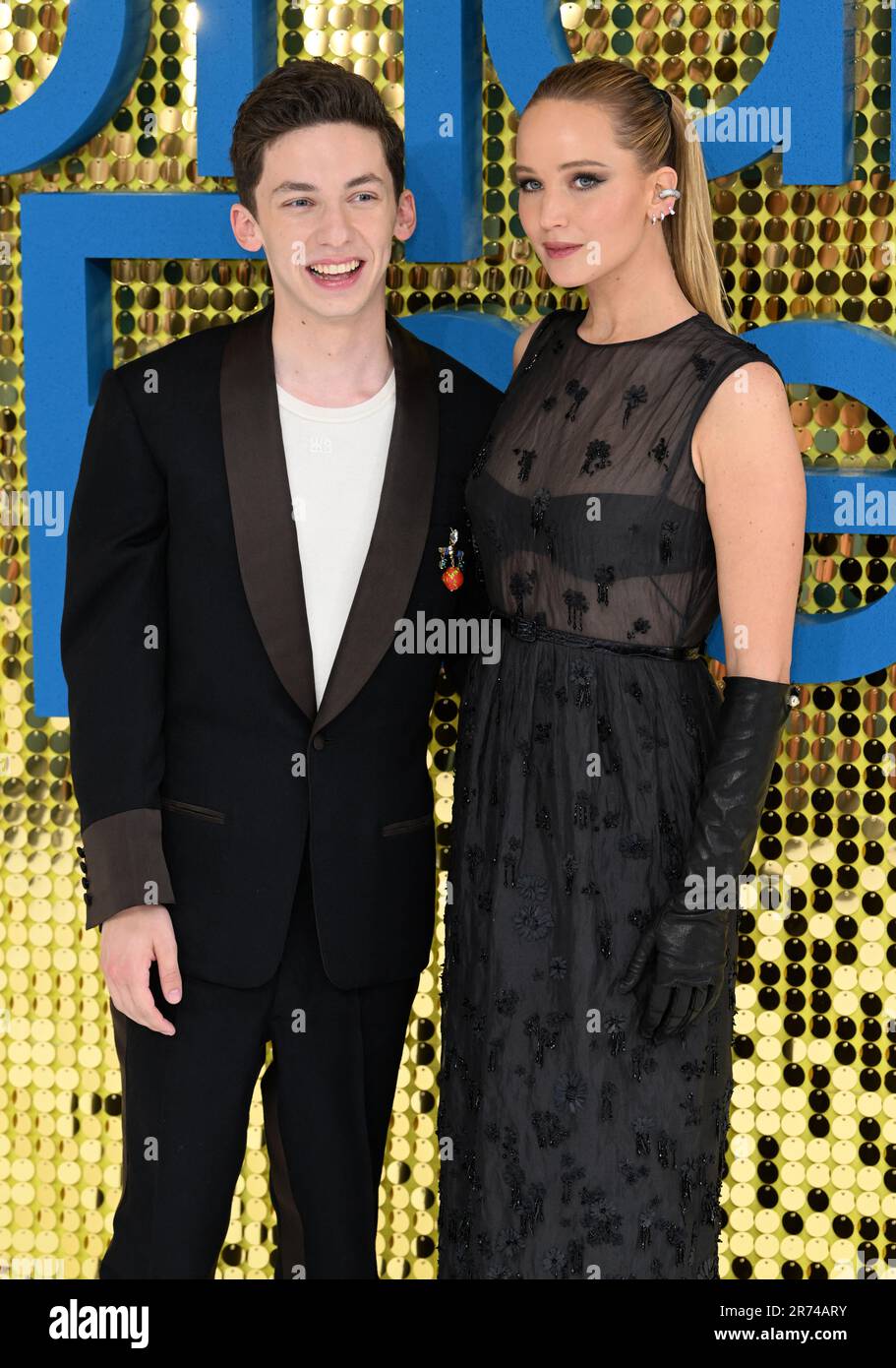 London, UK. 12th June, 2023. Andrew Barth Feldman and Jennifer Lawrence ...