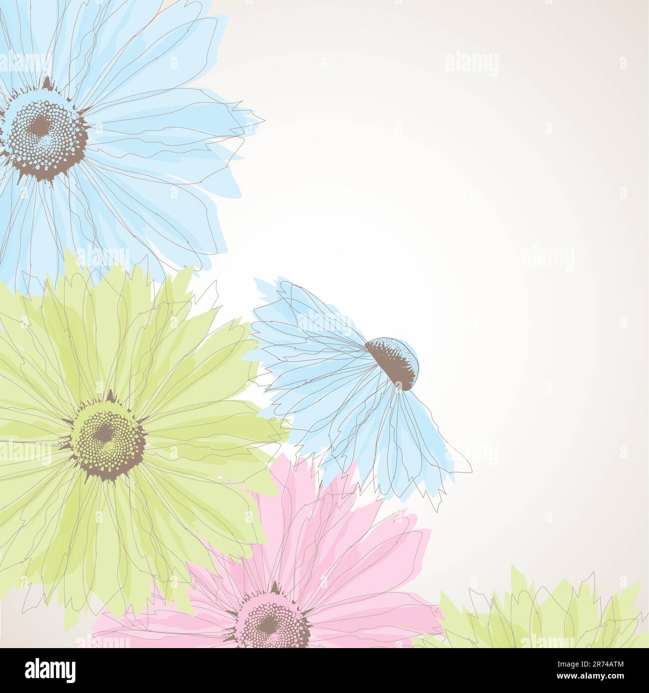 Colourful Spring flowers background. Vector illustration Stock Vector ...