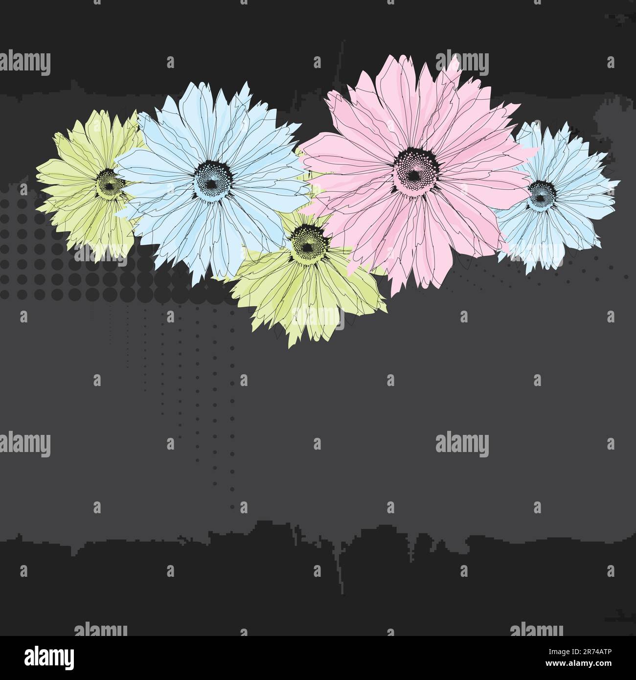 Colourful Spring flowers background. Vector illustration Stock Vector ...