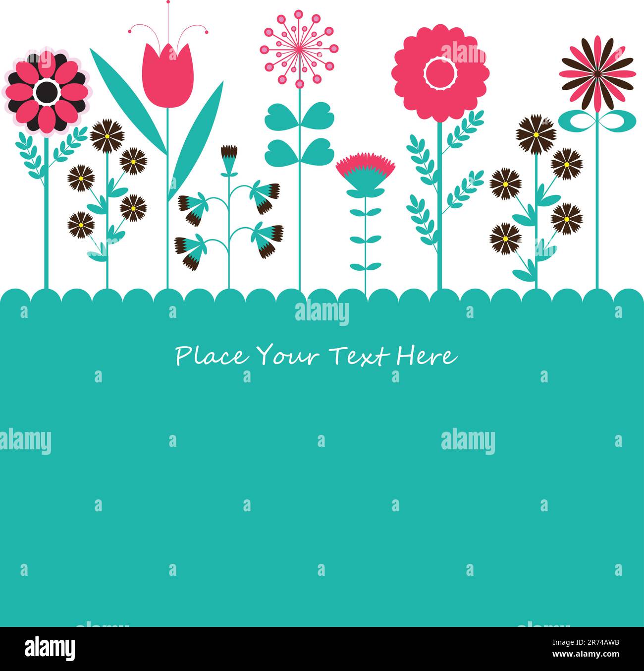 Colourful Spring flowers background. Vector illustration Stock Vector ...