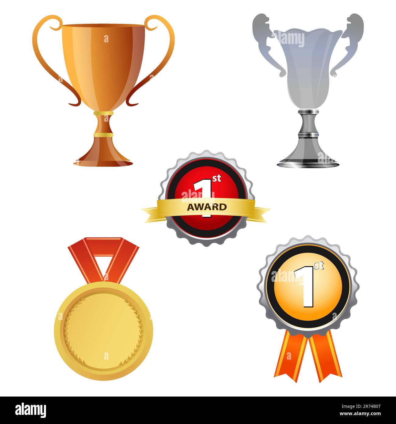 illustration of reward icons on white background Stock Vector Image ...