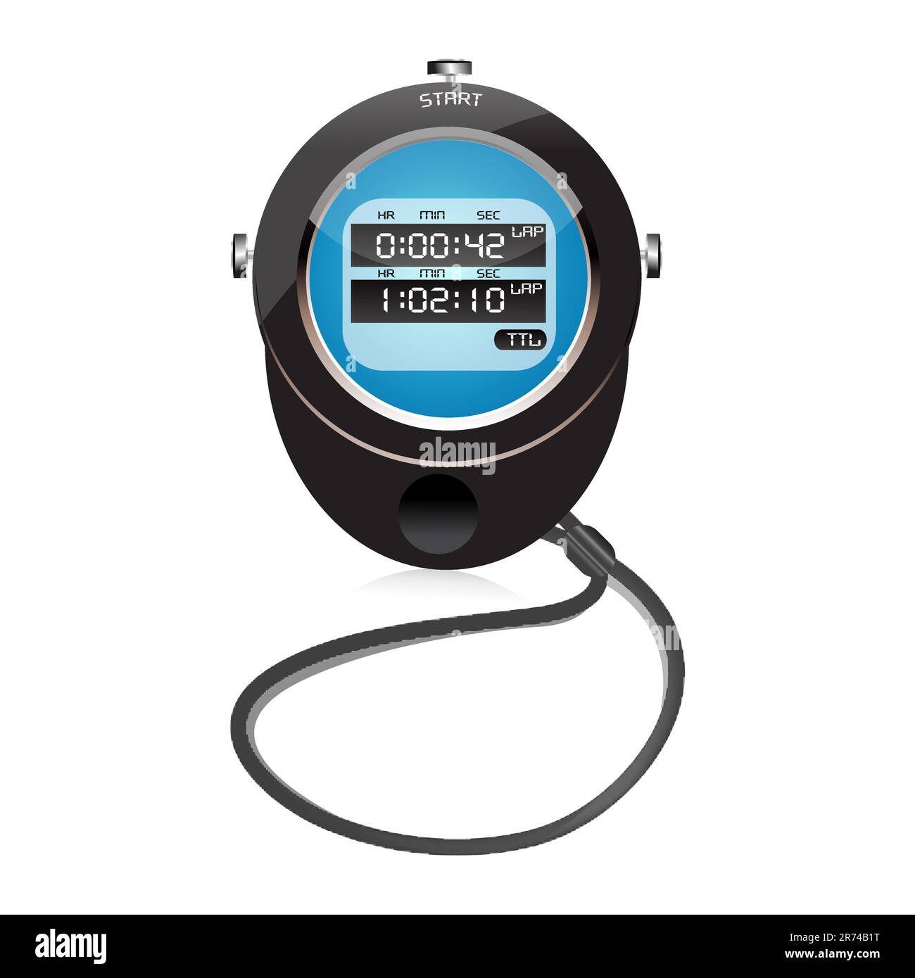 illustration of digital clock on isolated background Stock Vector Image ...