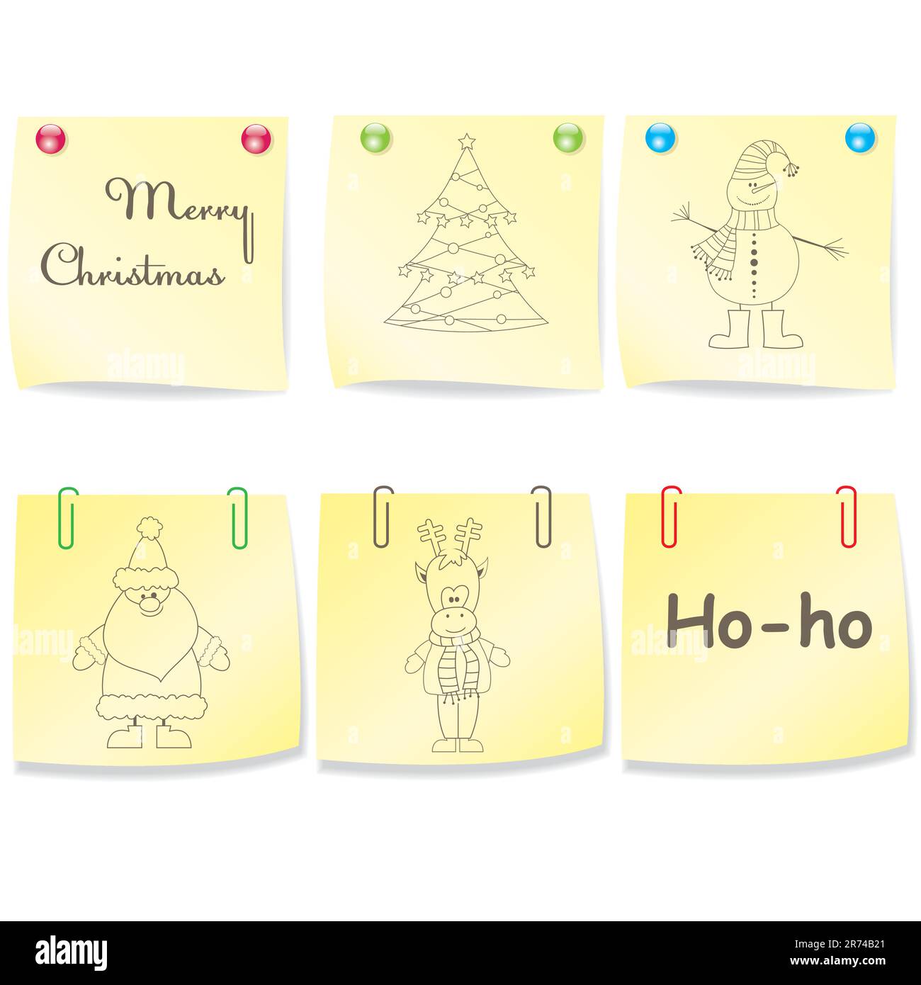 Large Set of colorful note paper.Vector illustration Stock Vector Image ...