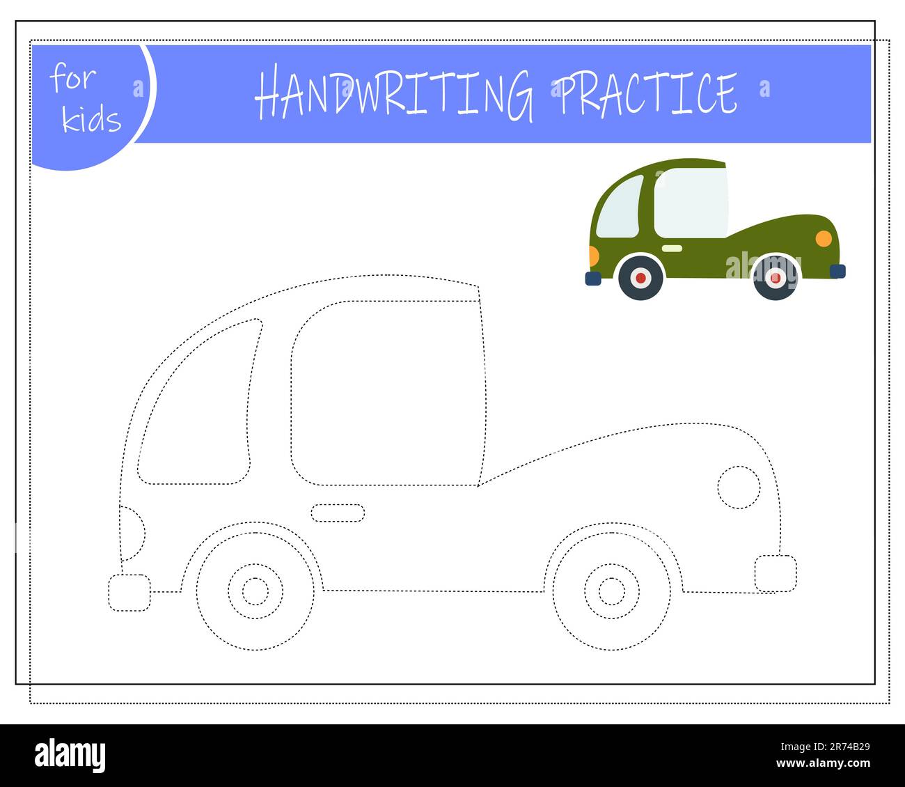 Connect the dots, educational game for kids, cartoon car Stock Vector ...