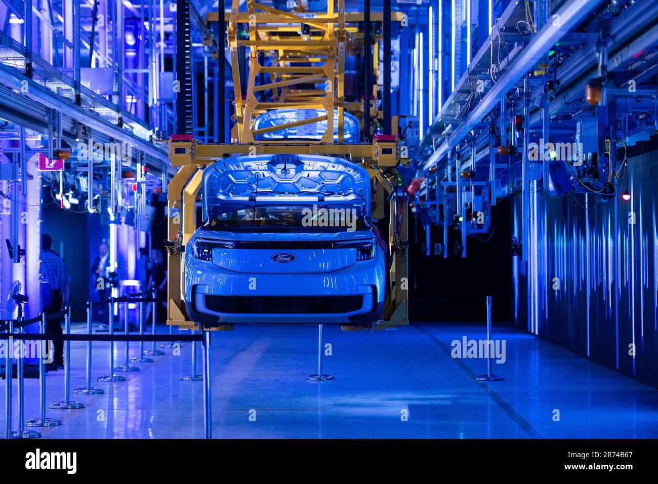 Cologne, Germany. 12th June, 2023. A Ford Explorer is seen in assembly ...