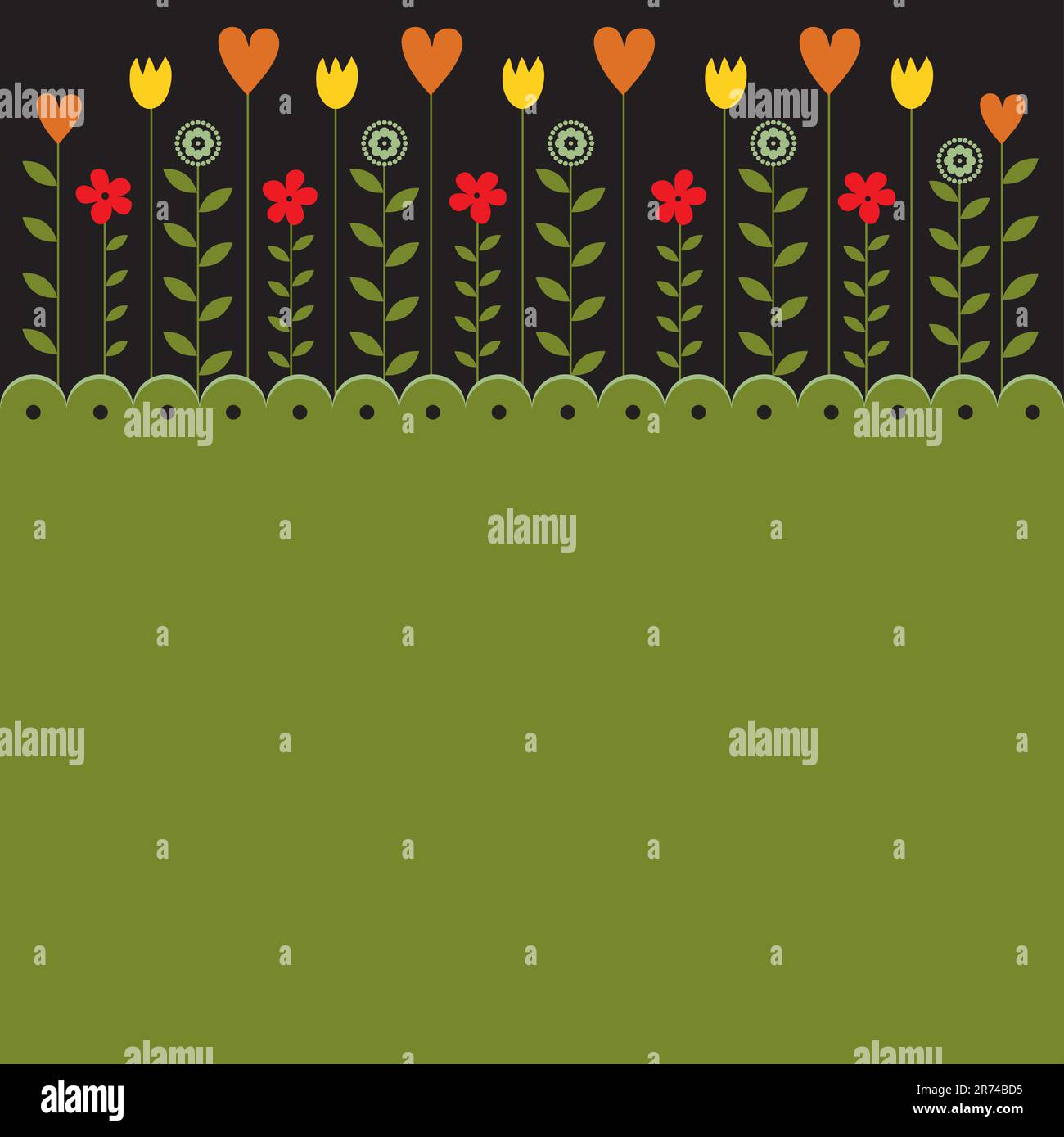 Colourful Spring flowers background. Vector illustration Stock Vector ...