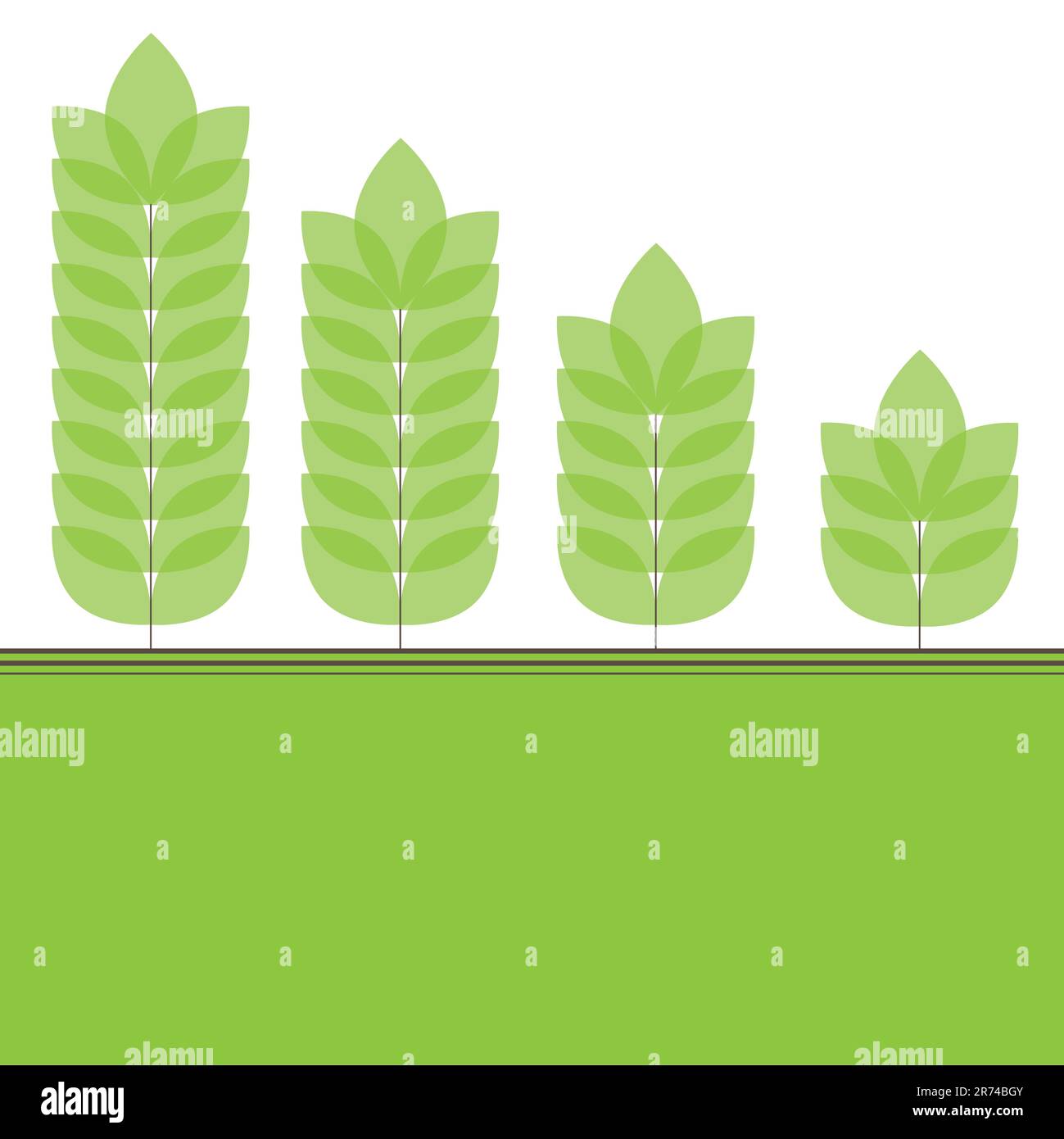 card design with stylized trees and text. vector illustration card ...