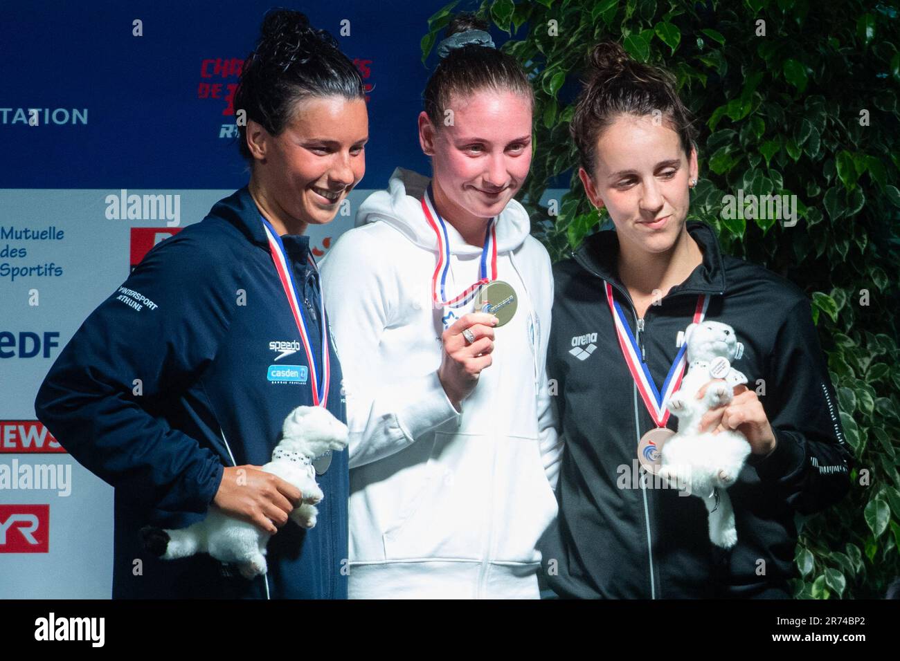 Rennes, France. 12th June, 2023. Winners Cyrielle Duhamel, Anastasiia ...