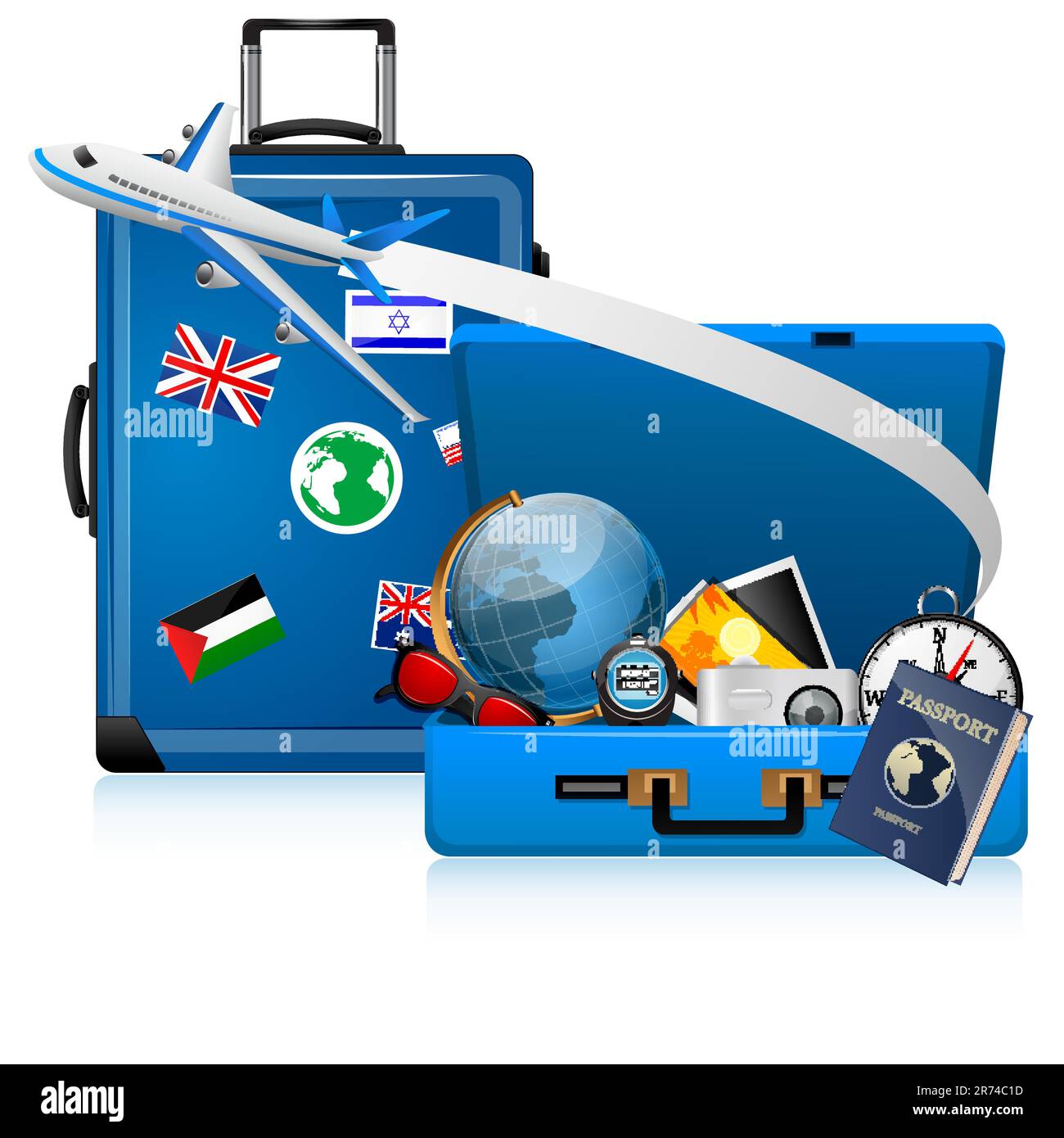 illustration of world tour on white background Stock Vector Image & Art ...