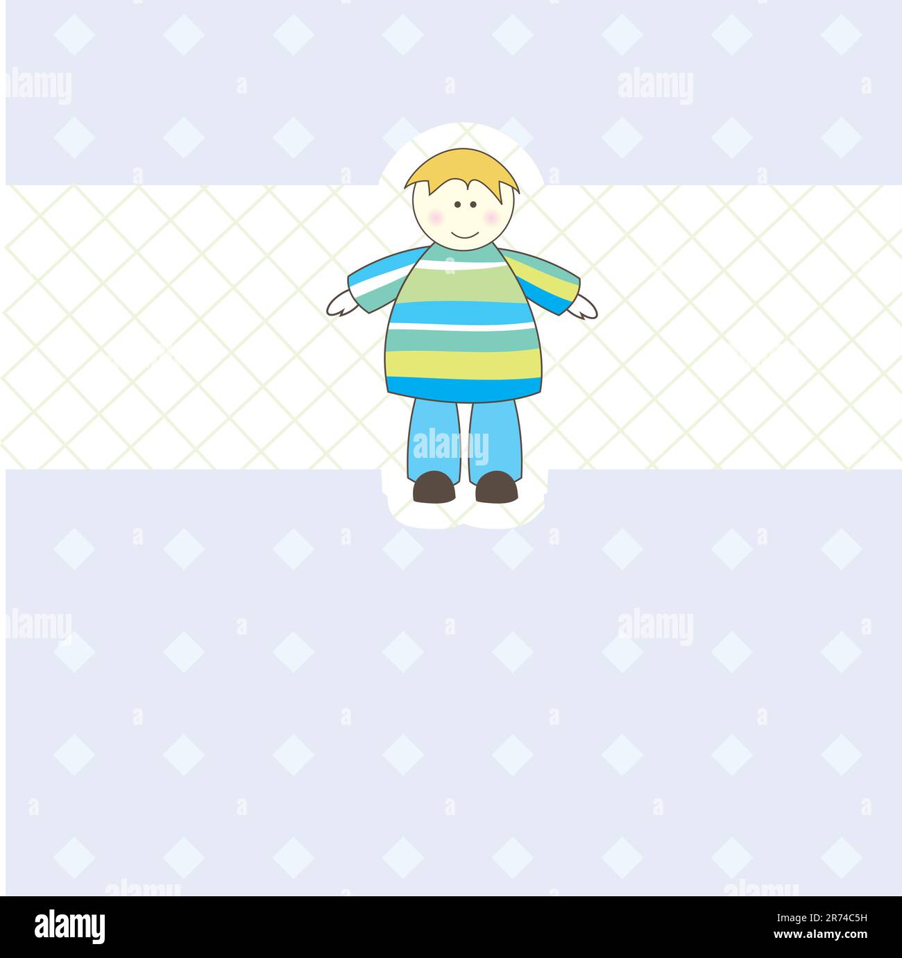 Baby boy arrival announcement card for you.Vector illustration Stock ...