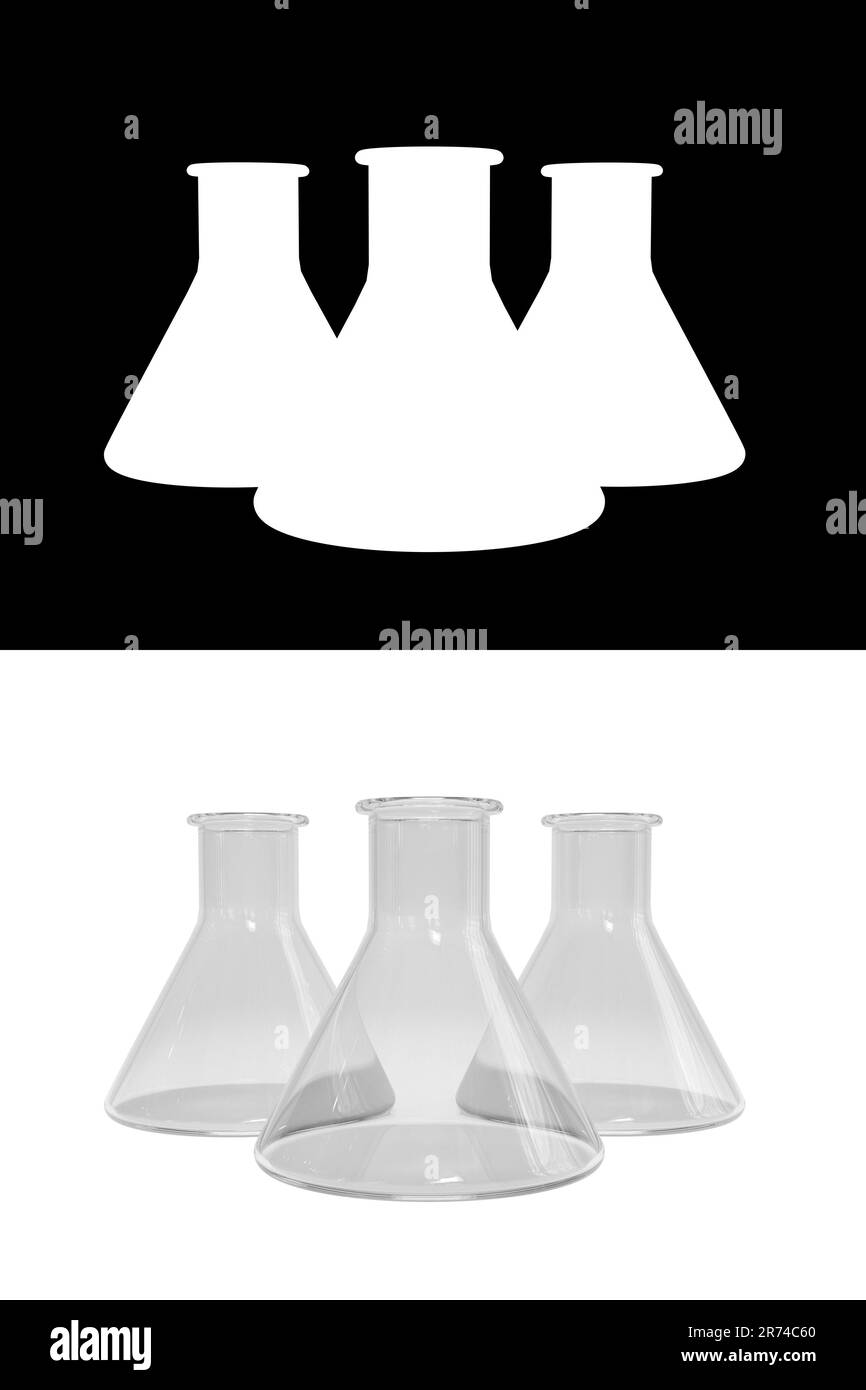 3D rendering icon set of empty tubes Stock Photo - Alamy
