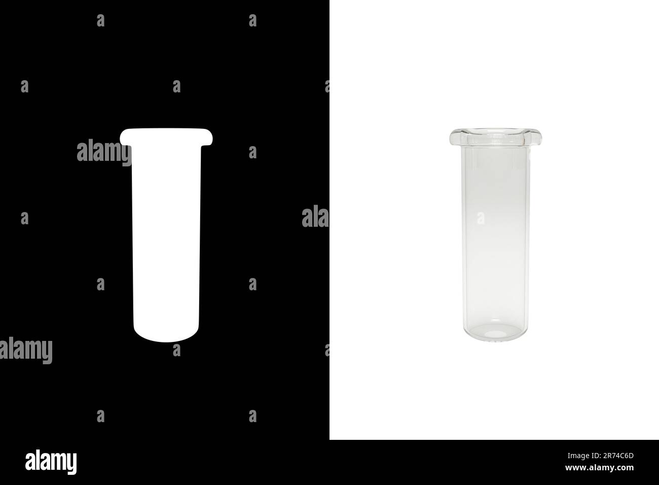 3D rendering test tube icon is empty Stock Photo - Alamy
