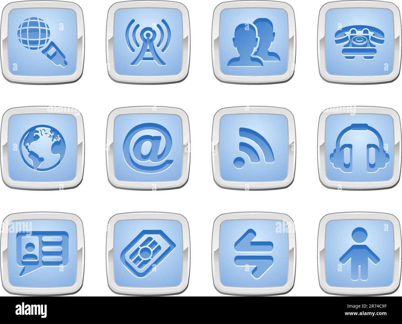 illustration of a communication icon set series Stock Vector Image ...