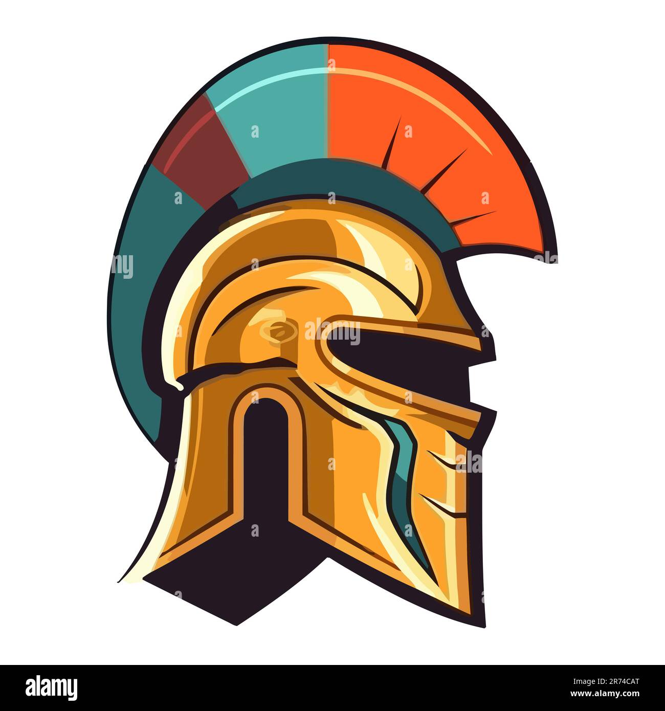 Knight warrior helmet. Armor of soldier or gladiator. Vector ...