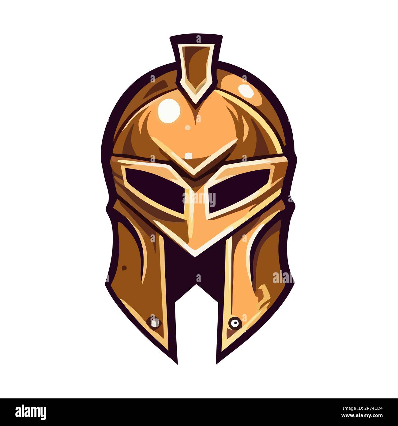 Knight warrior helmet. Armor of soldier or gladiator. Vector ...