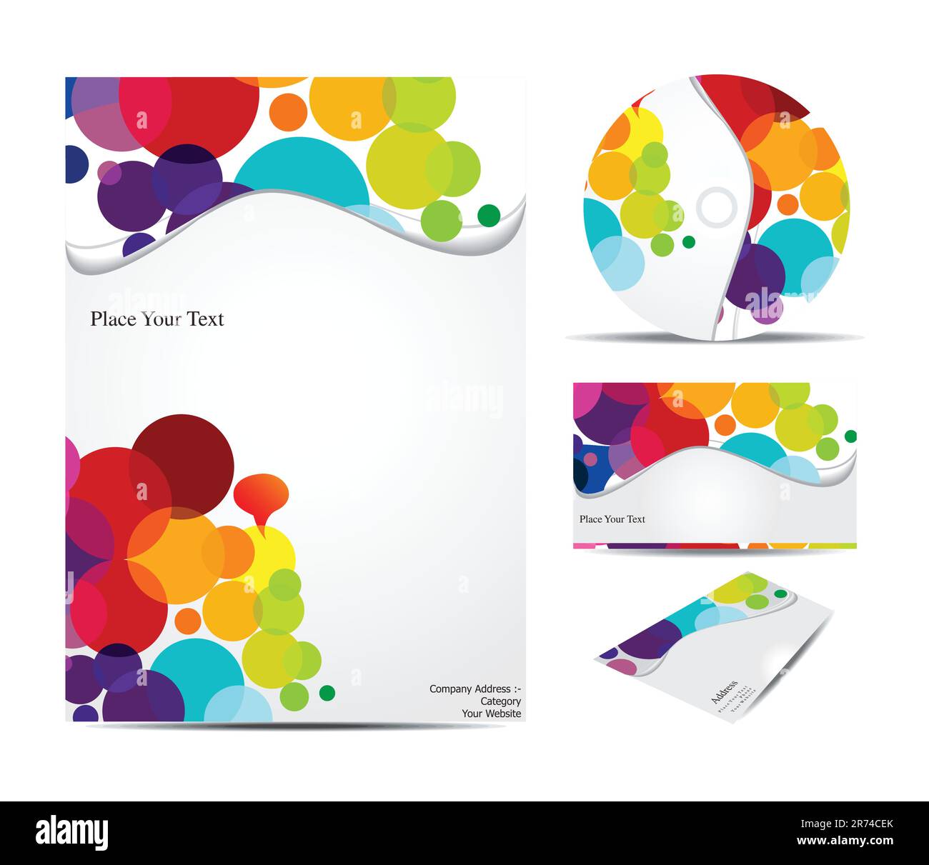 abstract corporate identity vector illustration Stock Vector Image ...