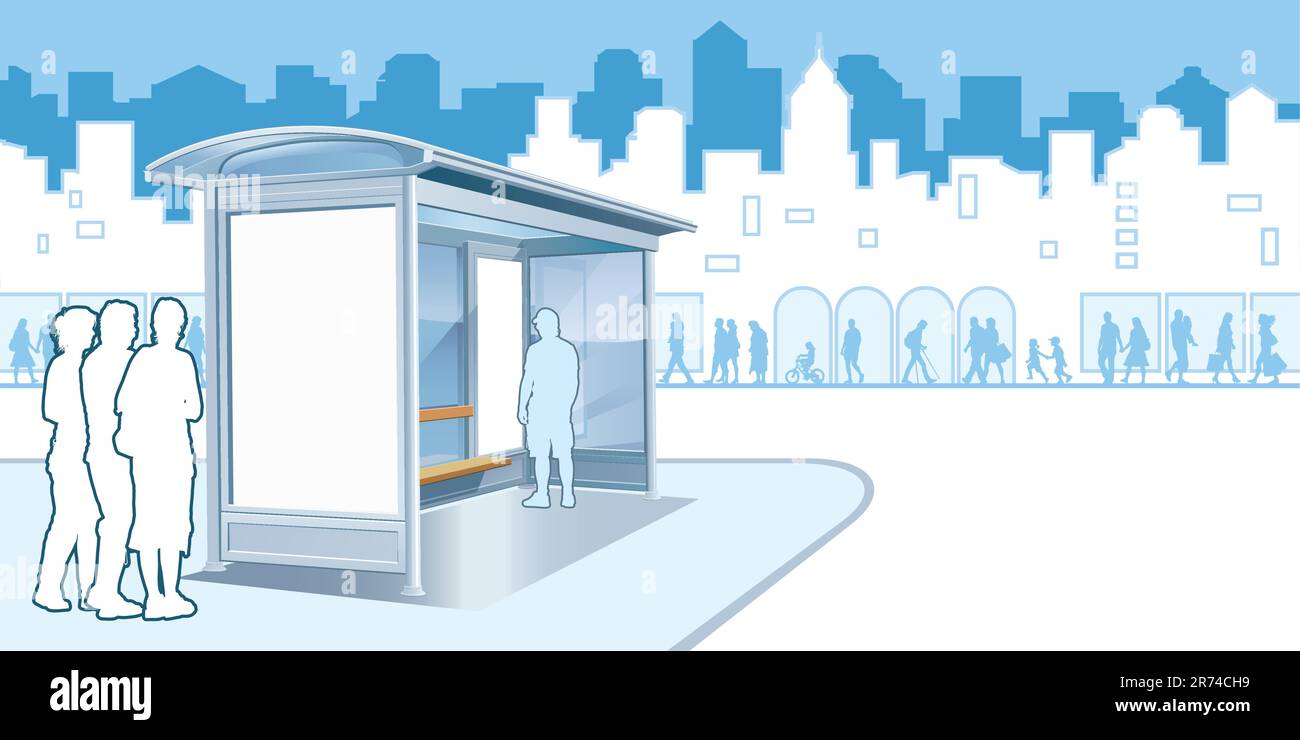 Street scene showing man Stock Vector Images - Alamy