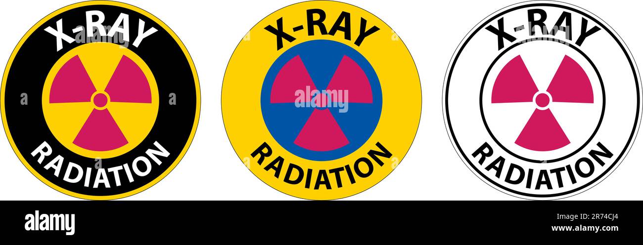 Notice X-Ray Radiation Sign On White Background Stock Vector Image ...