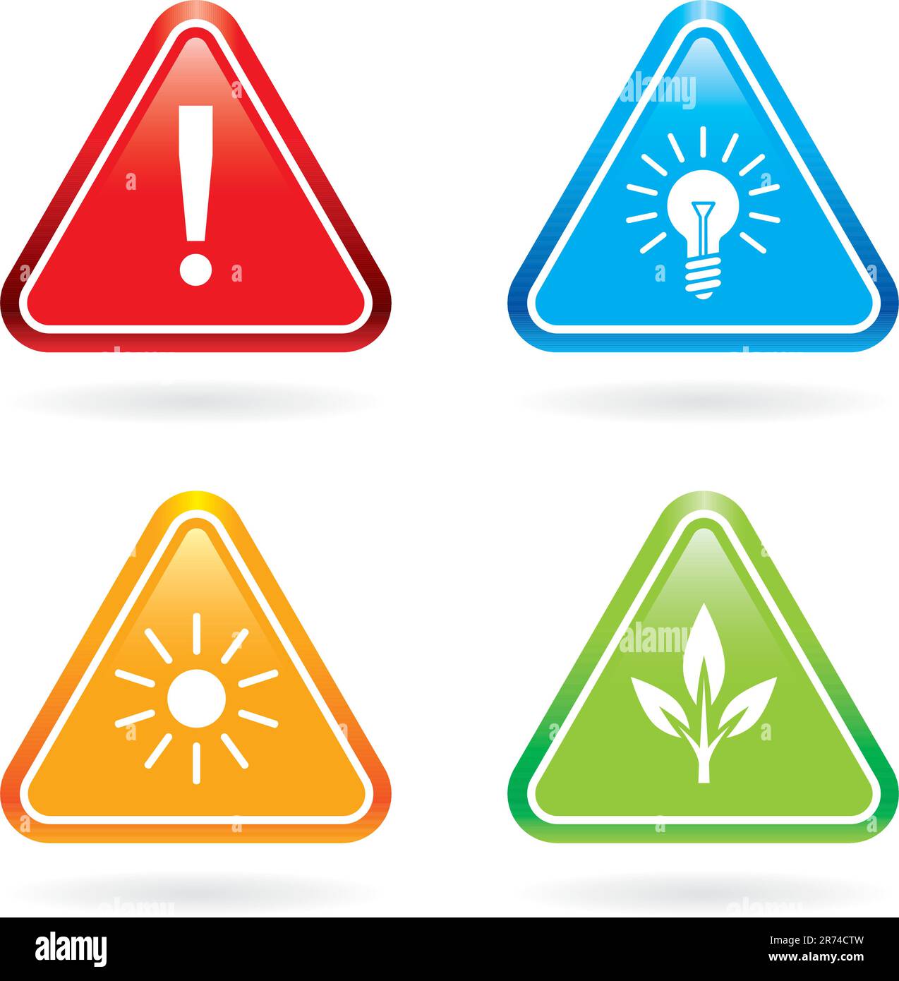 Triangular road signs Stock Vector Images - Alamy