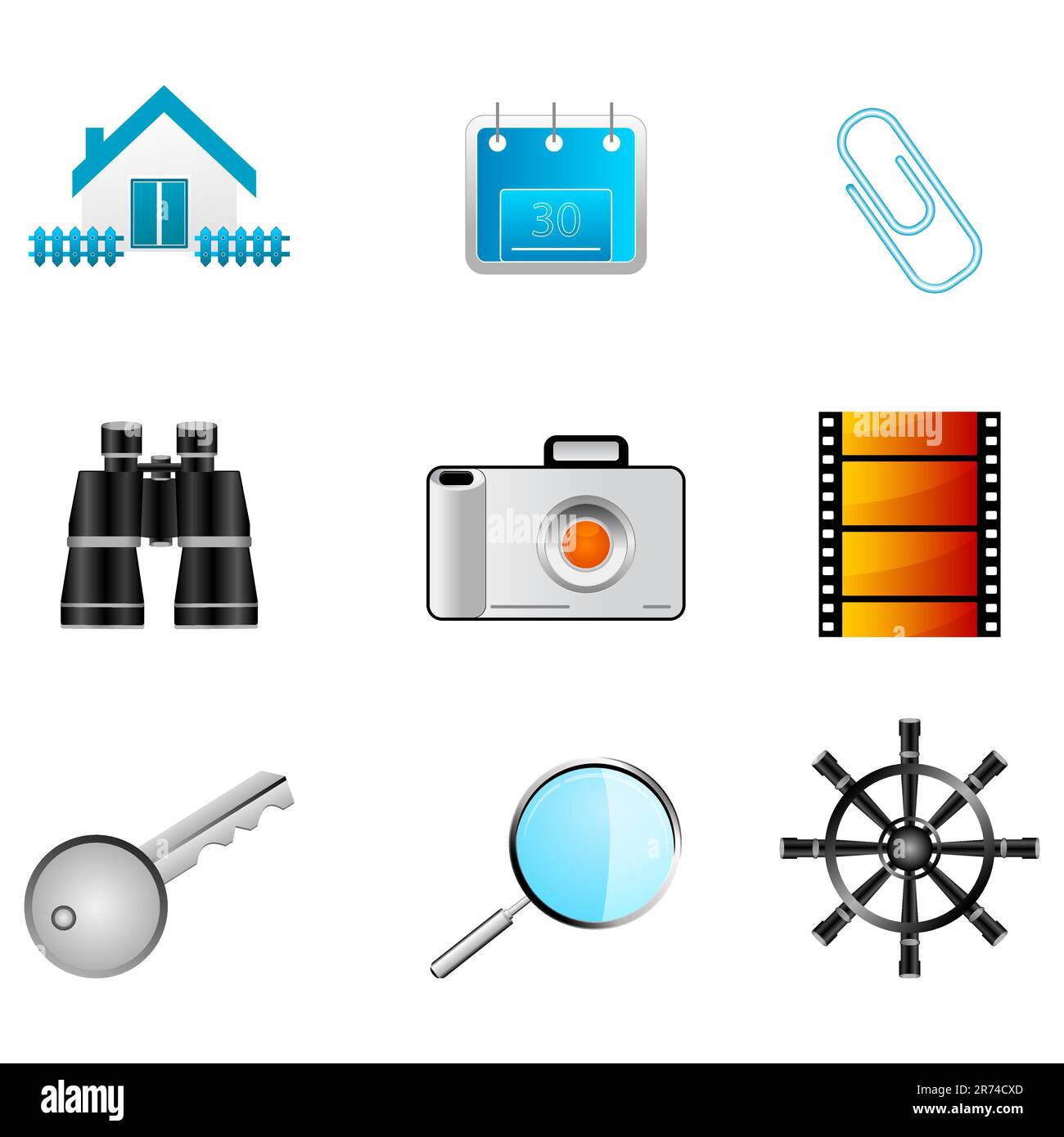 illustration of under construction icons on white background Stock ...