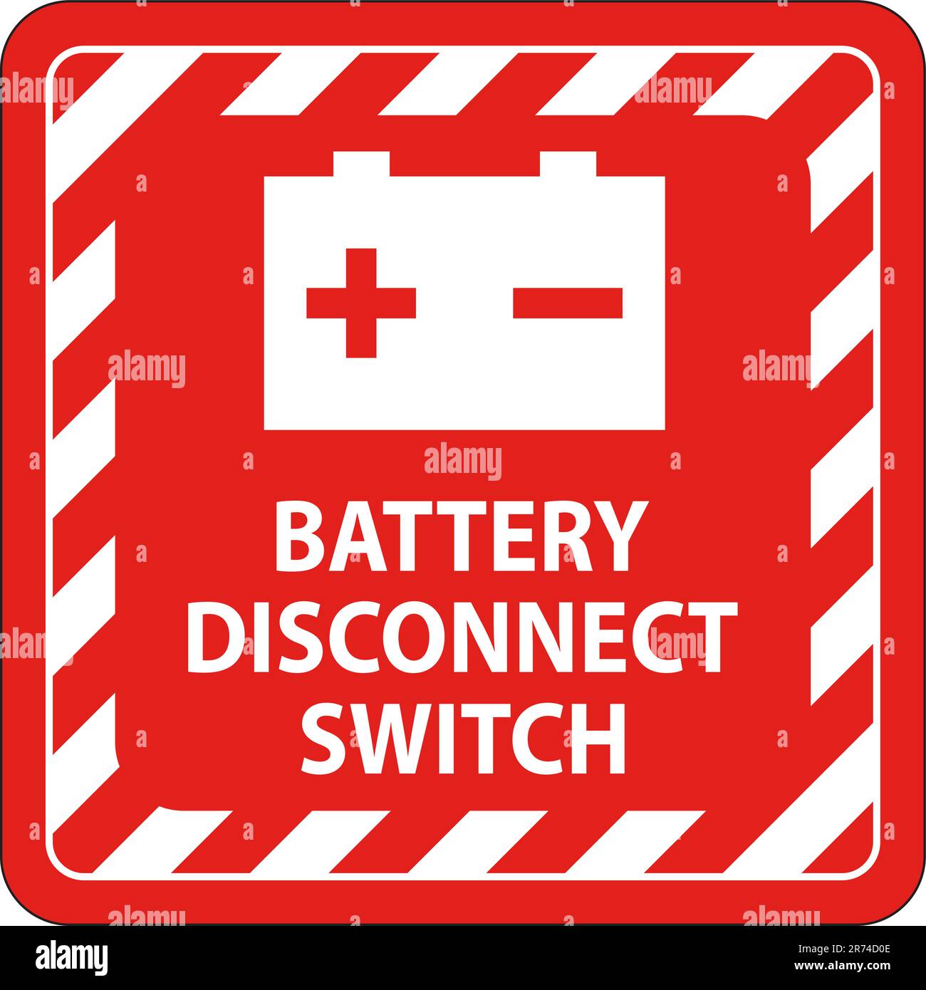 Battery Disconnect Switch Sign On White Background Stock Vector Image ...