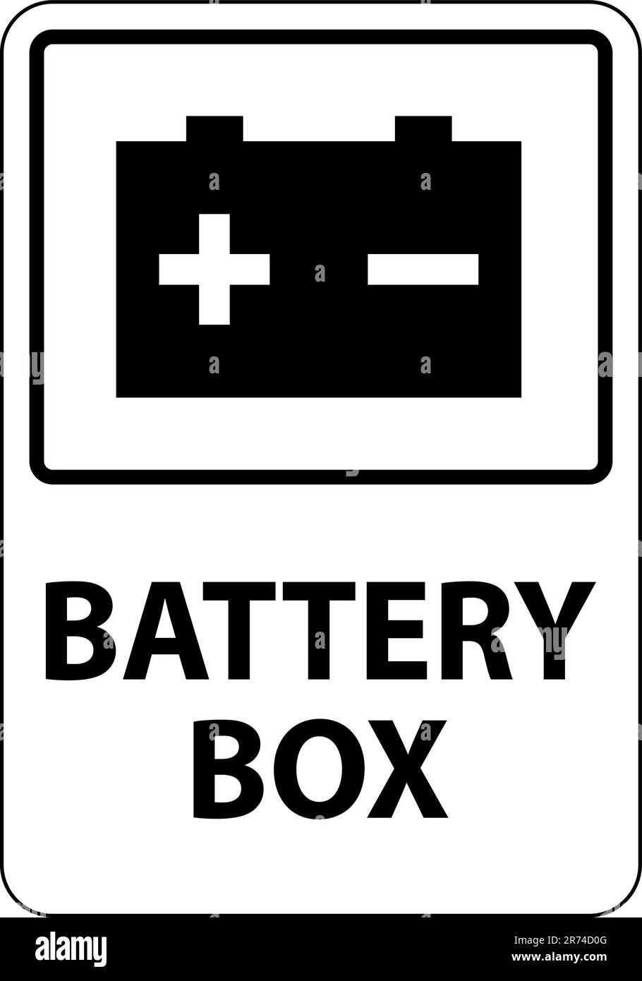 Symbol Battery Sign Battery Box On White Background Stock Vector Image ...
