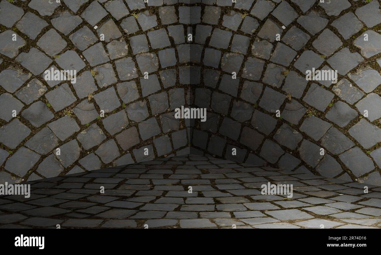 Concrete corner 3d wall room texture background Stock Photo - Alamy