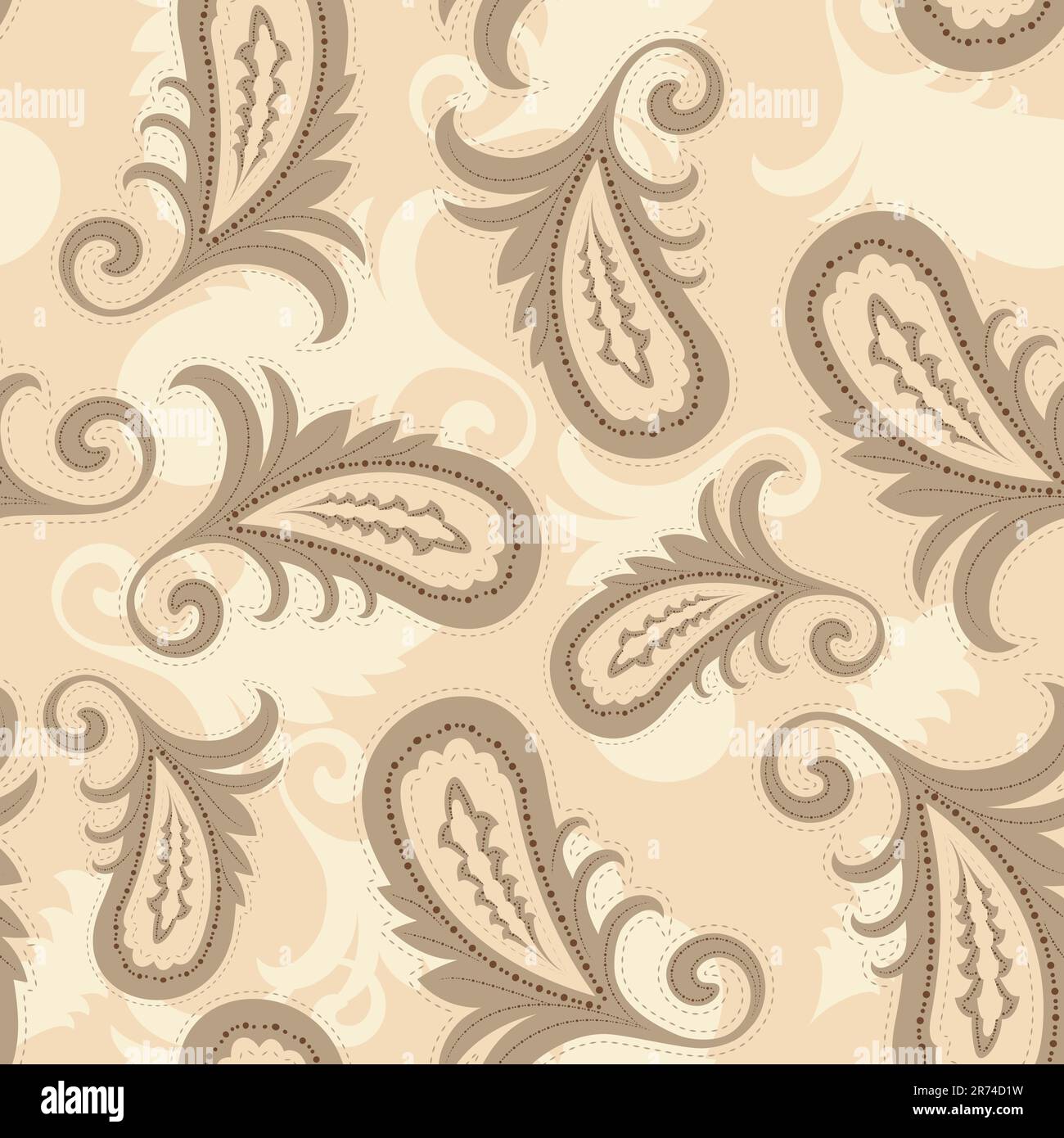 vector seamless paisley pattern. clipping mask Stock Vector Image & Art ...