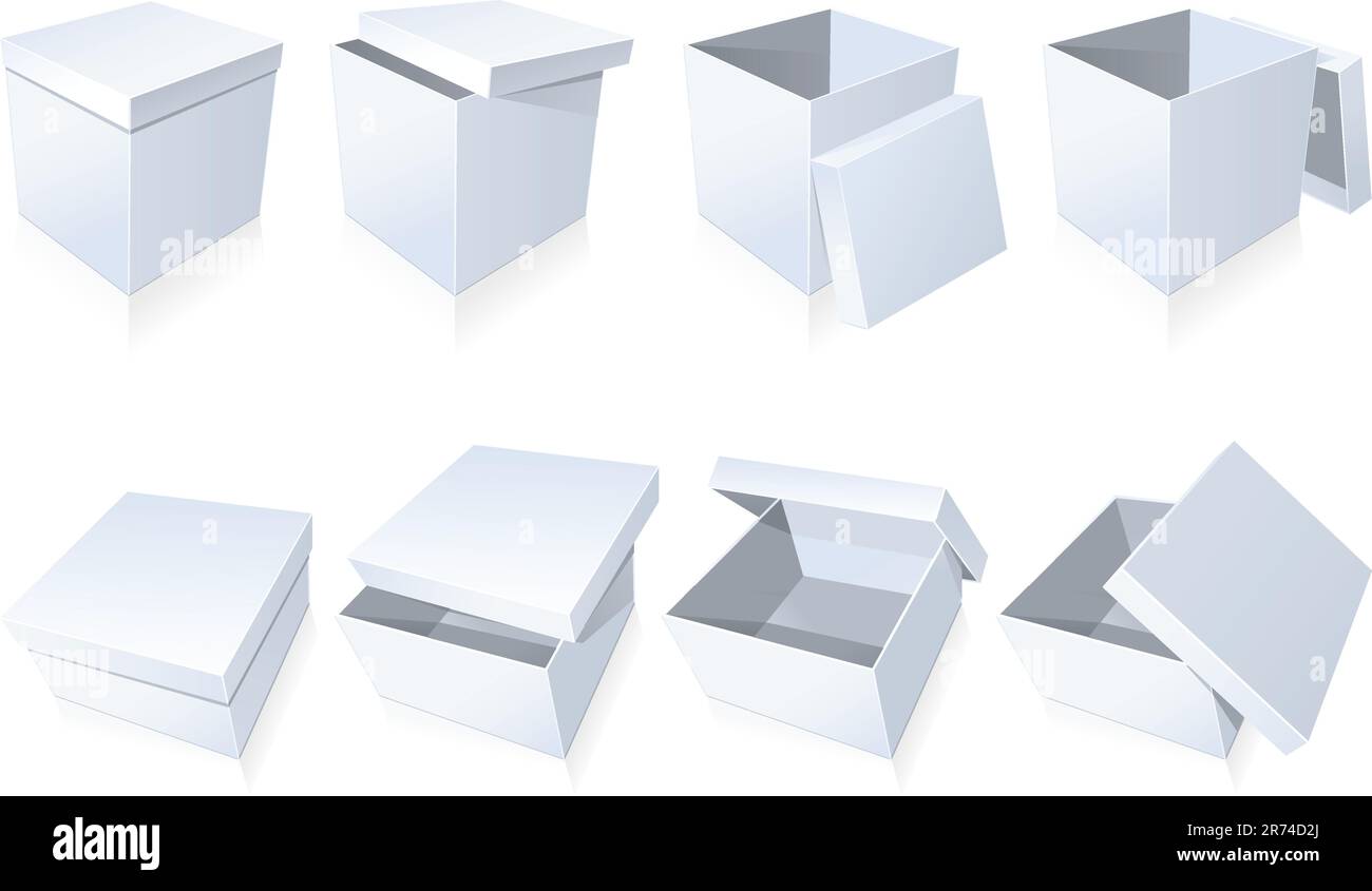 Blank gift boxes Stock Vector Images - Alamy