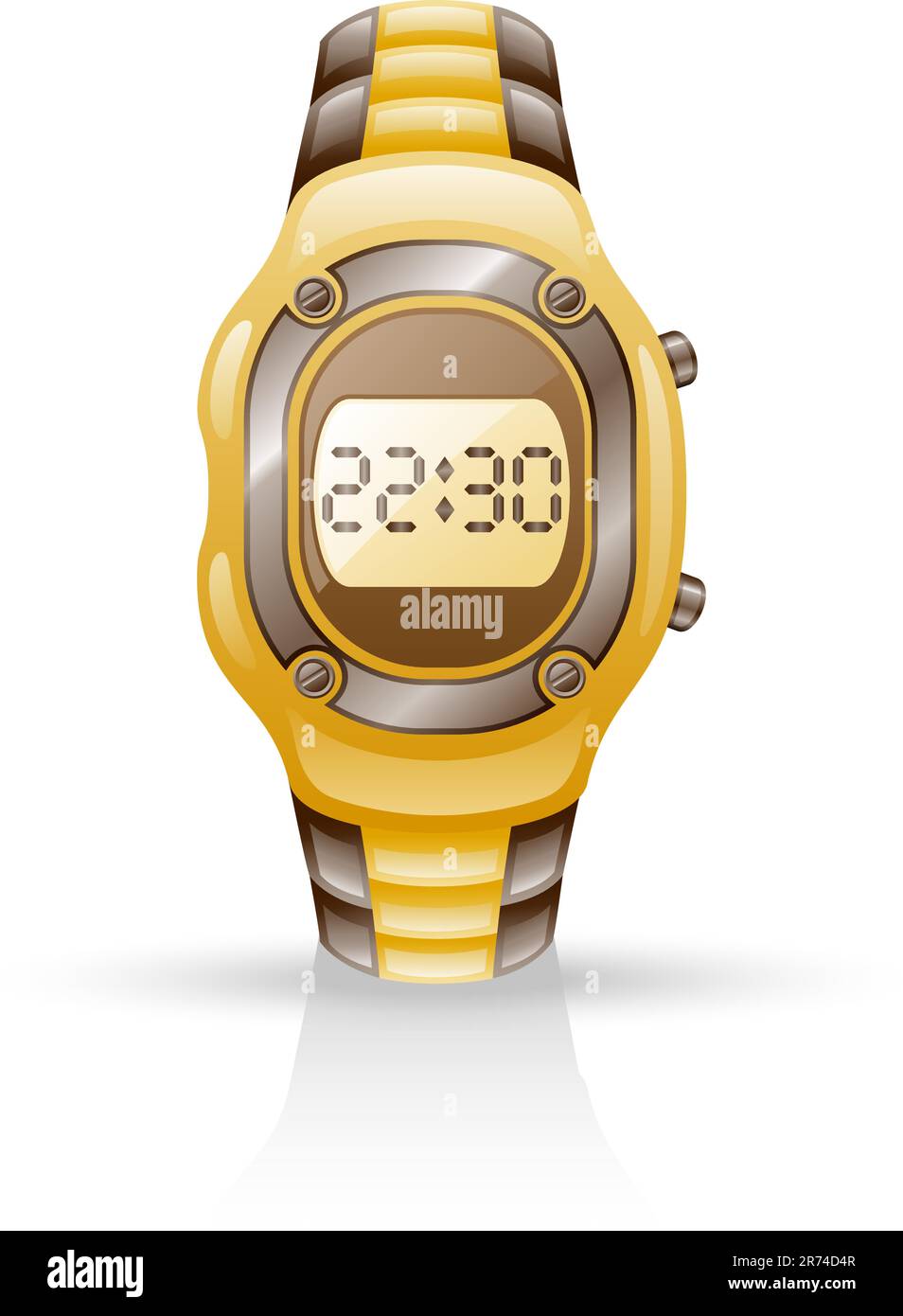 Digital Clock isolated on white background Stock Vector Image & Art - Alamy