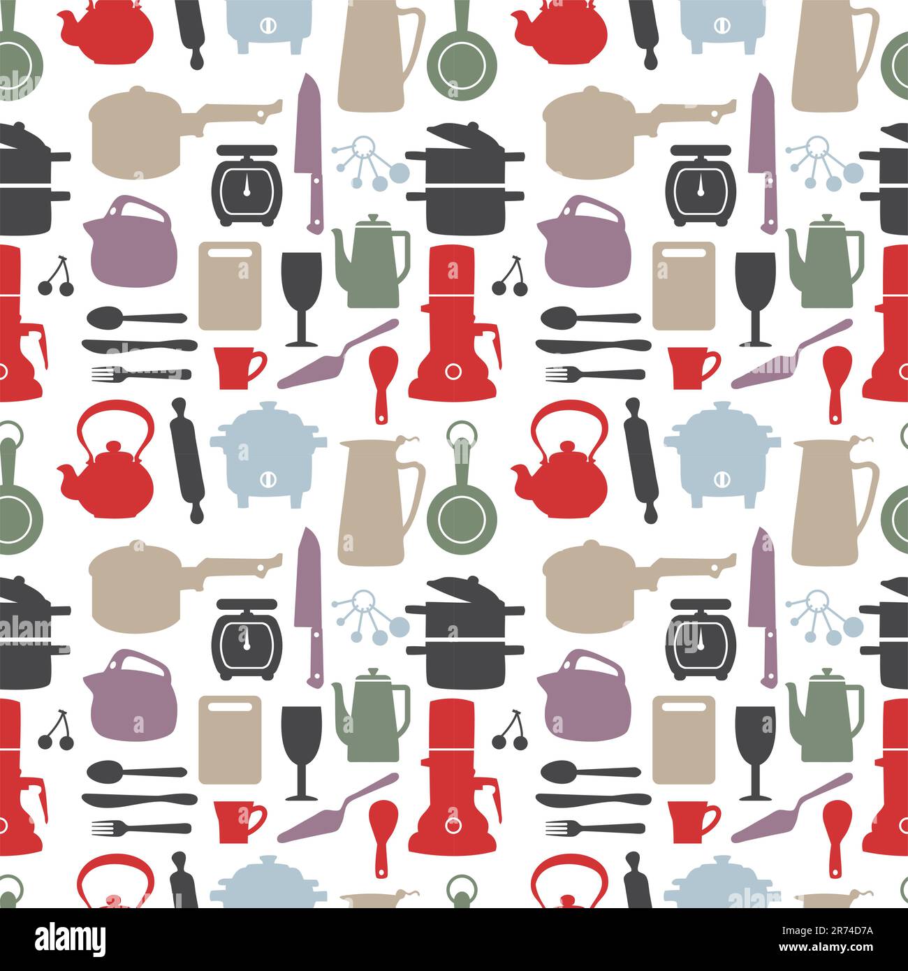 seamless kitchen pattern,vector illustration Stock Vector Image & Art ...