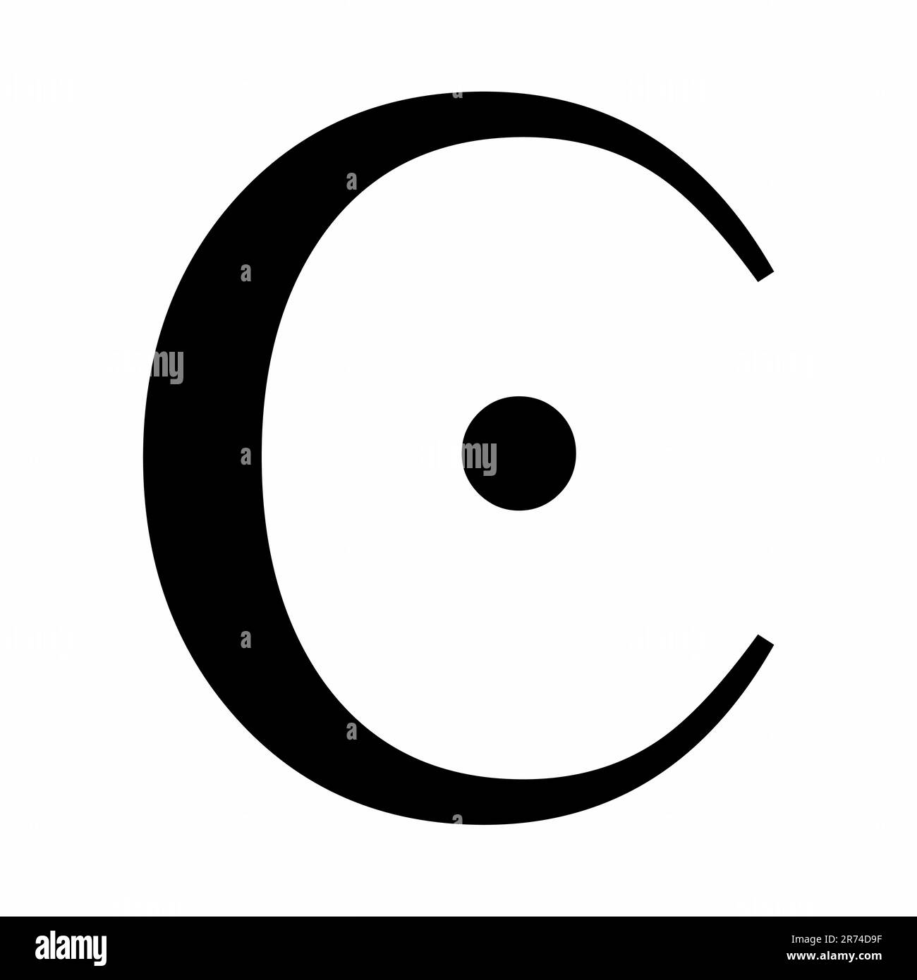 Lunate sigma greek sign isolated on white background Stock Vector Image ...