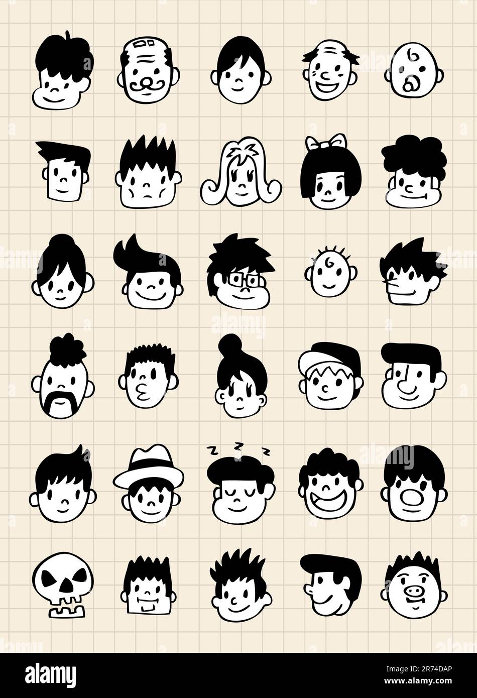 hand draw face Stock Vector Image & Art - Alamy