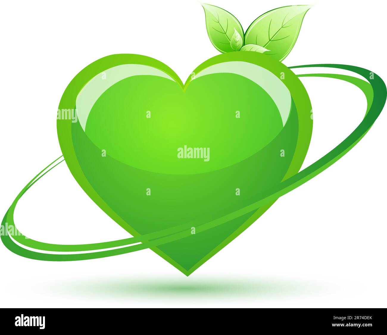 illustration of recycle heart on white background Stock Vector Image ...