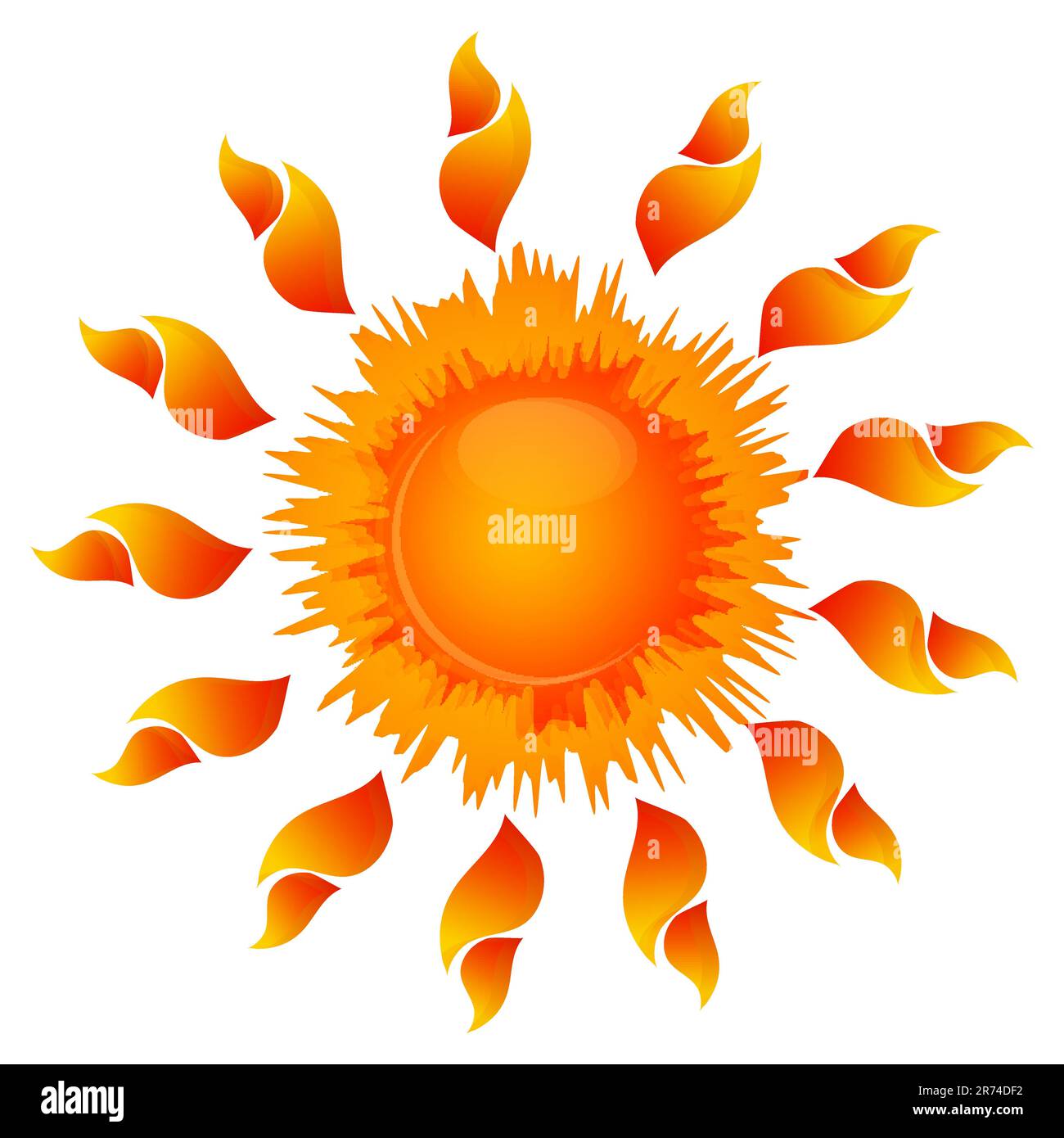 illustration of abstract sun on white background Stock Vector Image ...