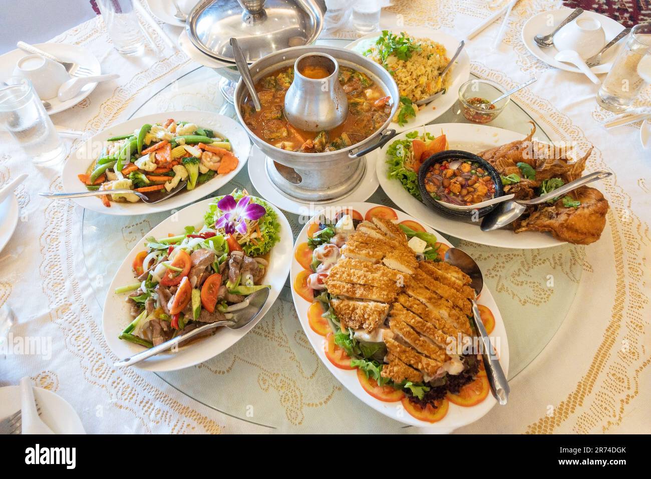 Chinese dishes set or east asian food style Stock Photo - Alamy