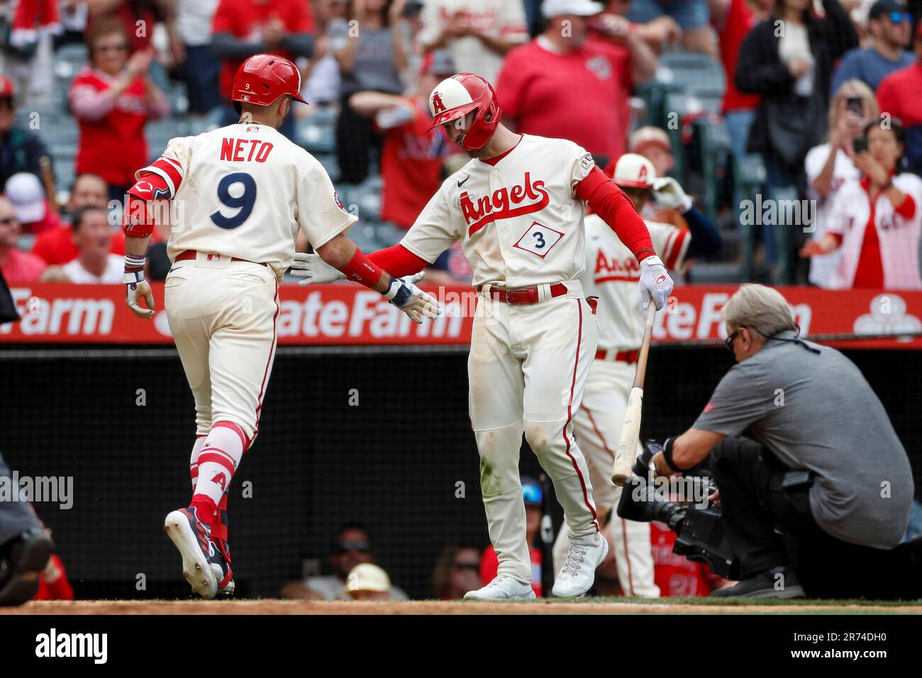 ANAHEIM, CA - JUNE 11: Los Angeles Angels left fielder Taylor Ward (3 ...