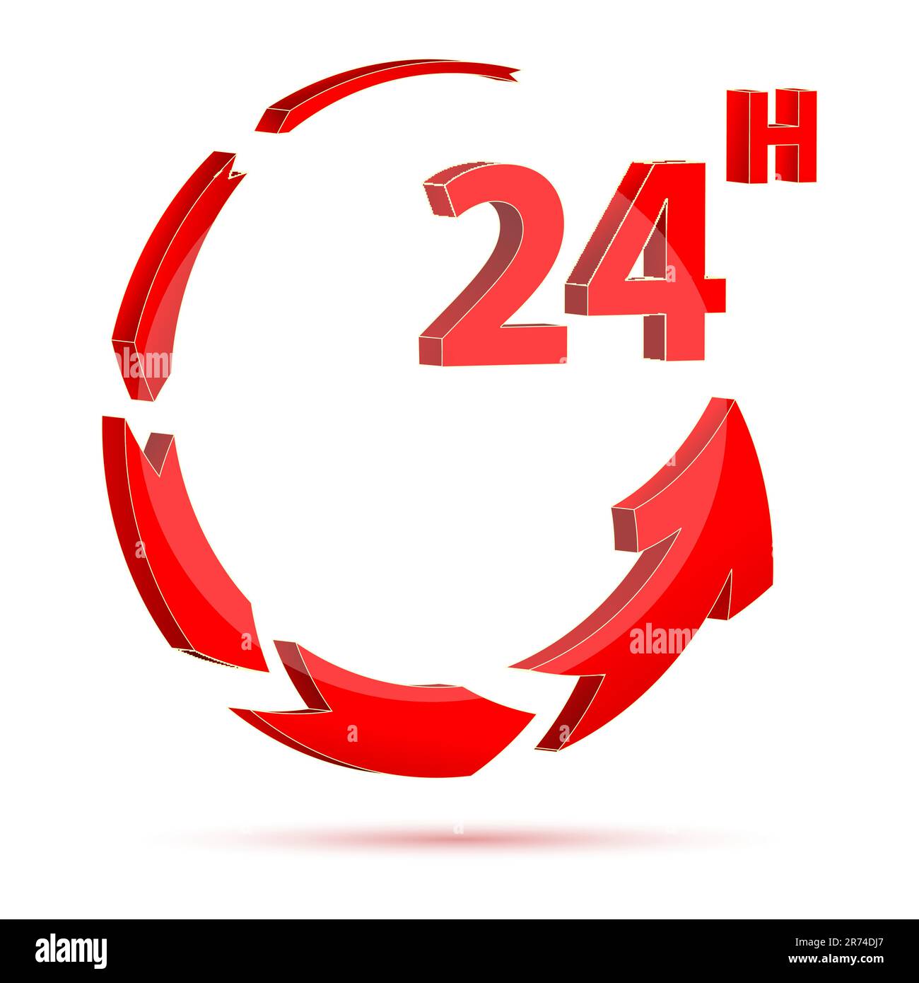 illustration of 24 hour icon Stock Vector Image & Art - Alamy