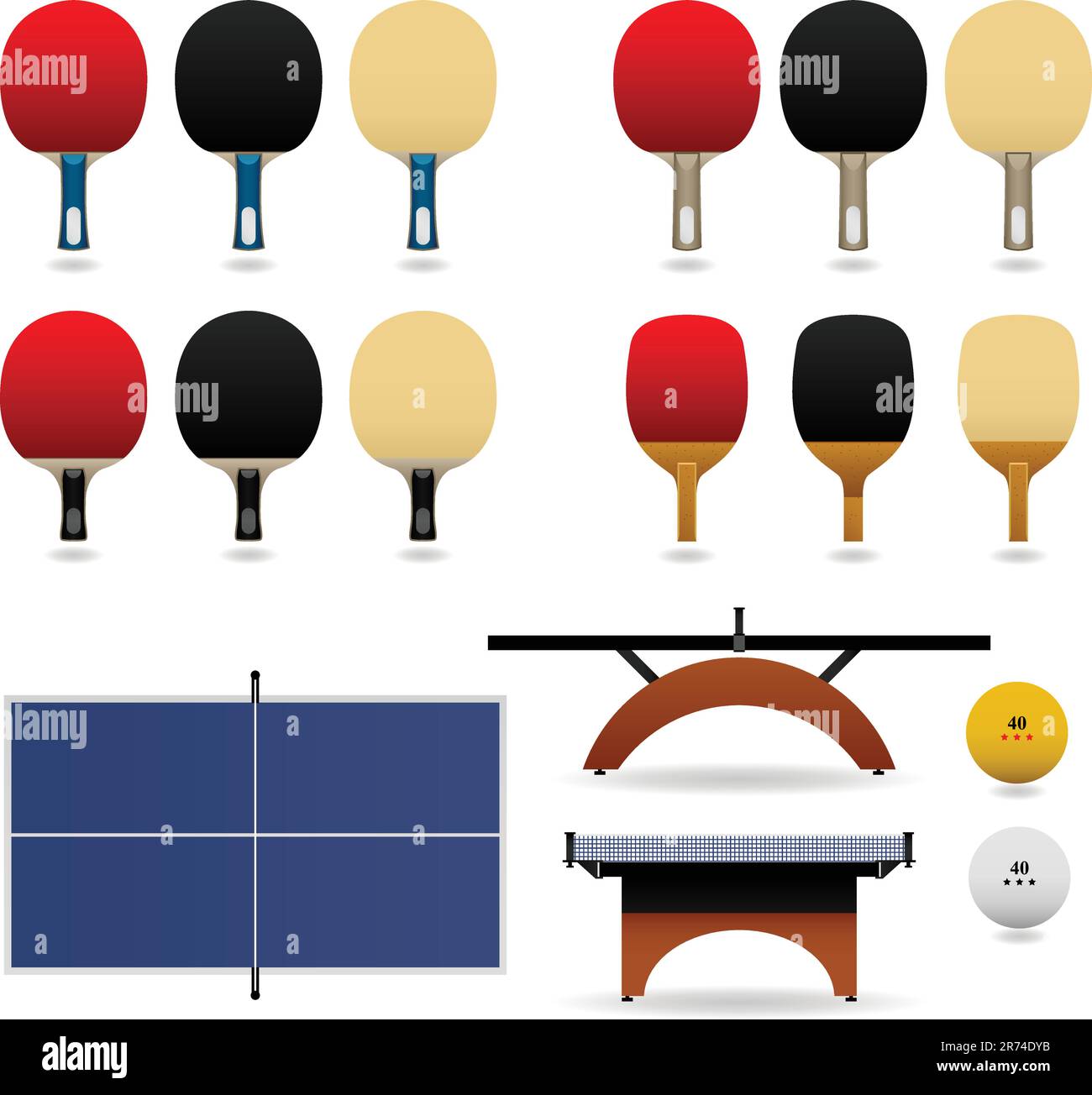 Table tennis complete set Stock Vector Image & Art - Alamy