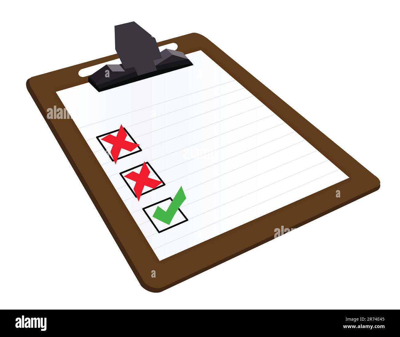 An illustration of a clipboard. Perhaps a survey, opinion poll, or ...