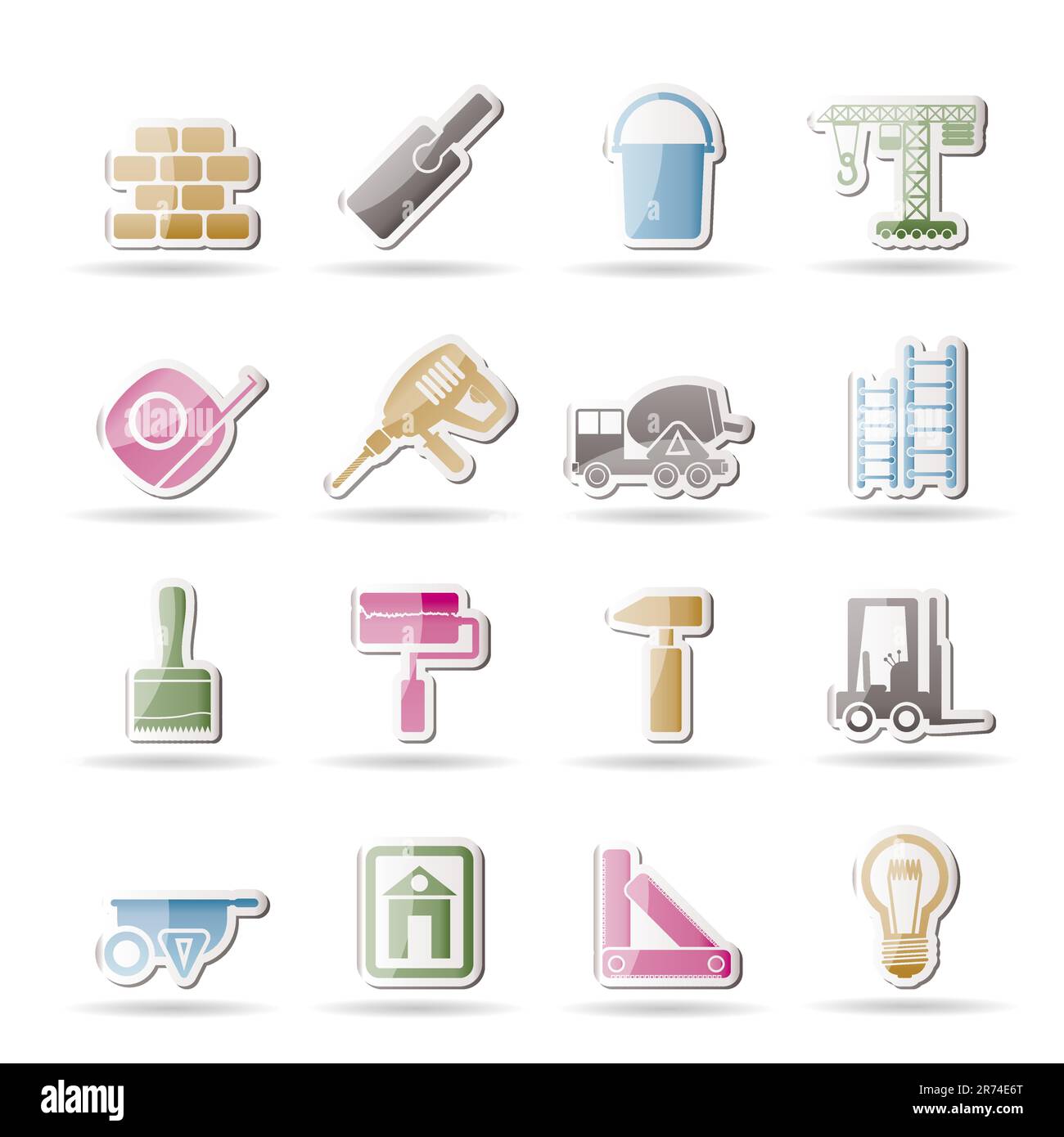 Construction and Building icons - vector Icon Set Stock Vector Image ...
